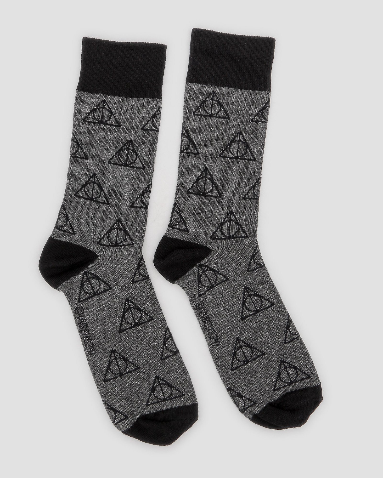 Riachuelo | Meia masculina cano longo Relíquias da Morte Harry Potter ...
