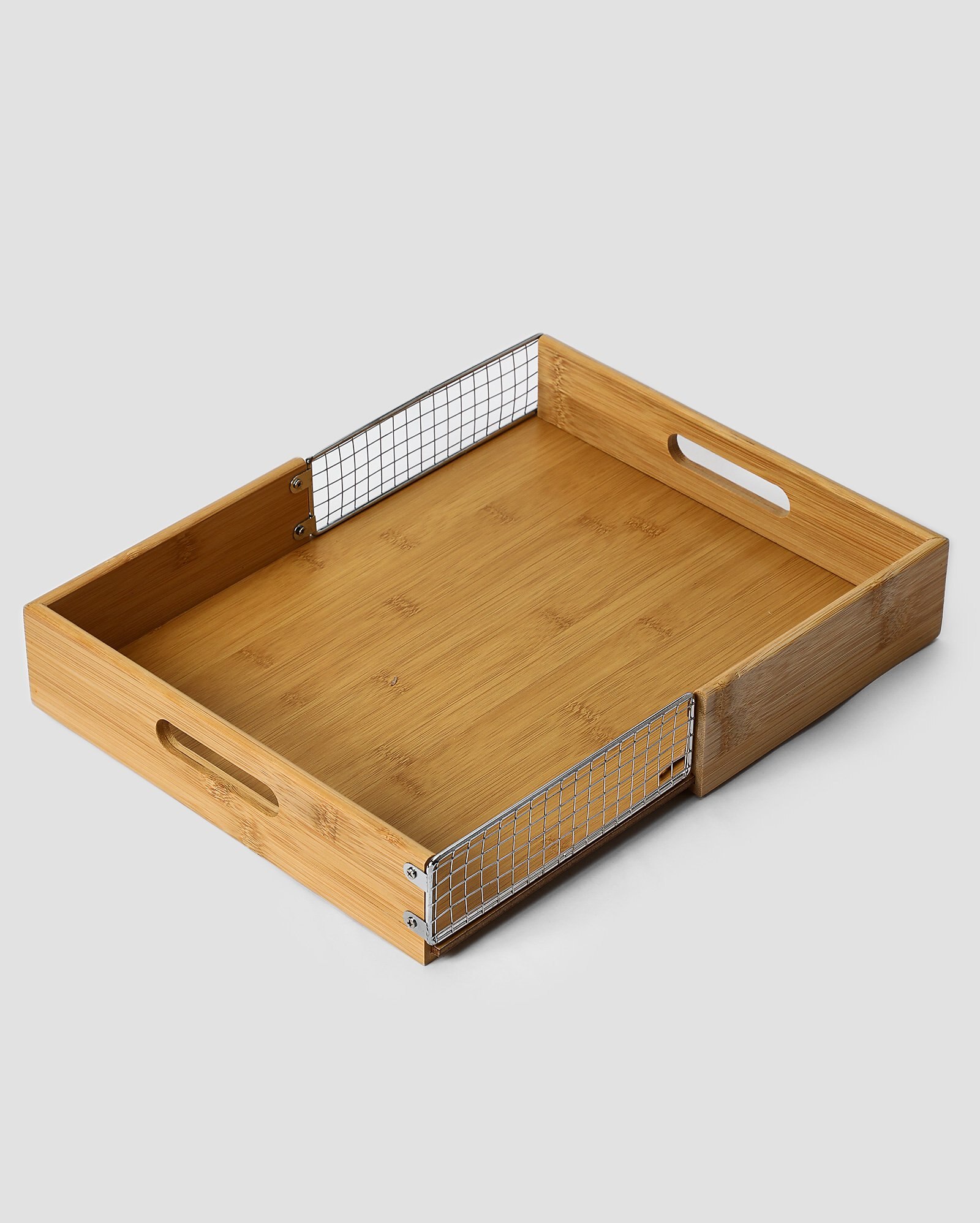 Riachuelo | Bandeja quadrada de bambu Deminan 35cm bege | Casa Riachuelo