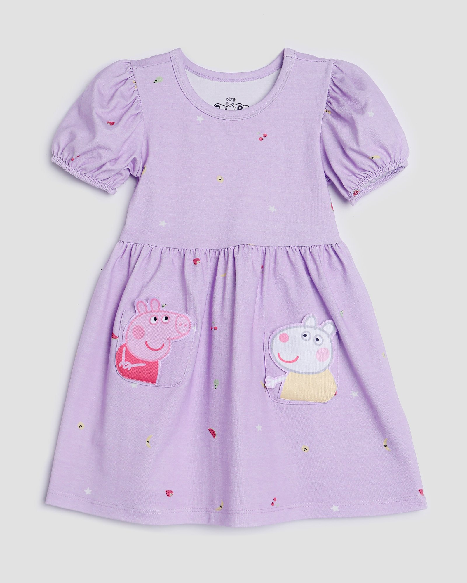 Riachuelo | Vestido infantil manga bufante Peppa Pig 1-4A lilás | Hasbro