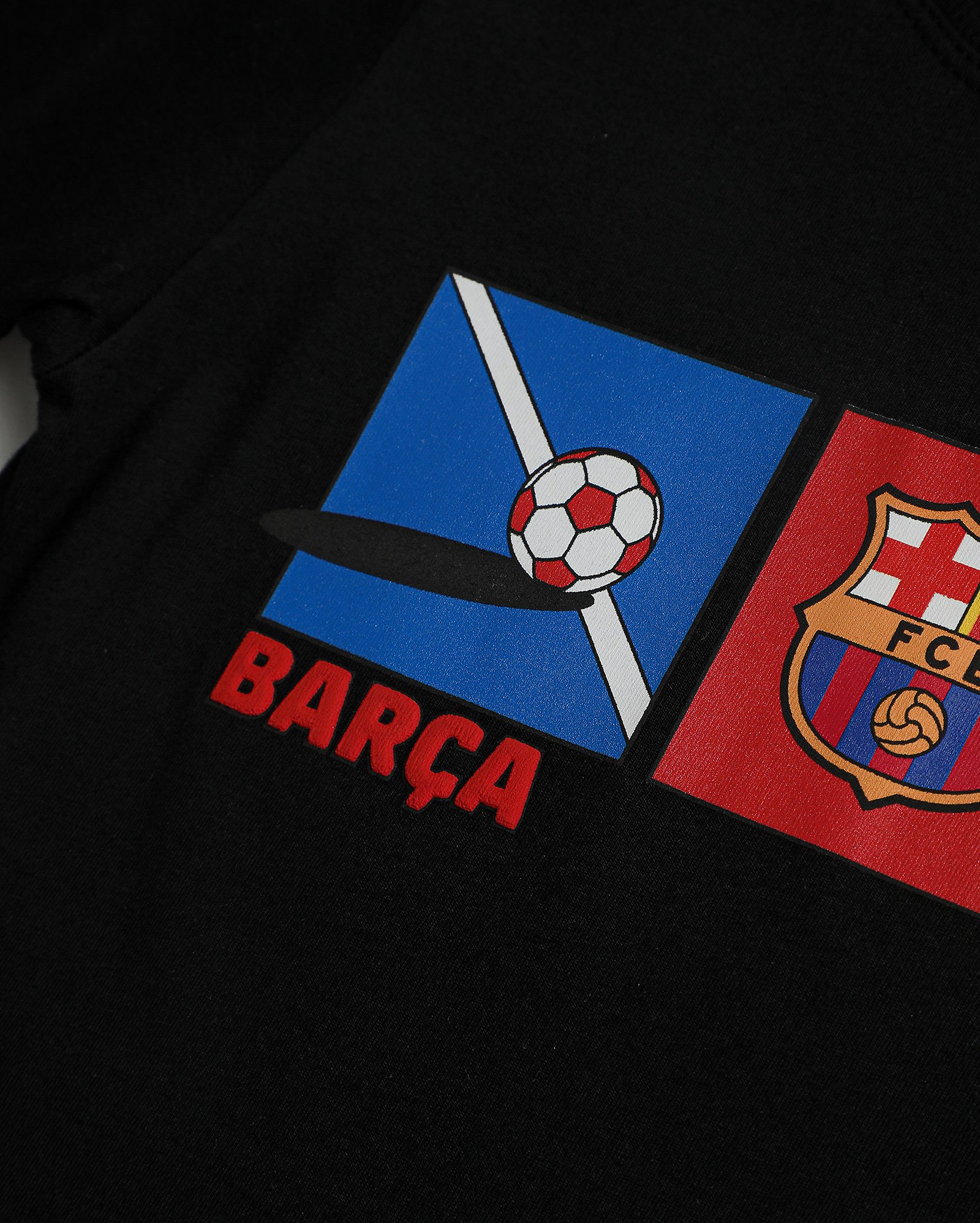 Riachuelo | Camiseta infantil regular estampa FCB 4-10A preta | Barcelona