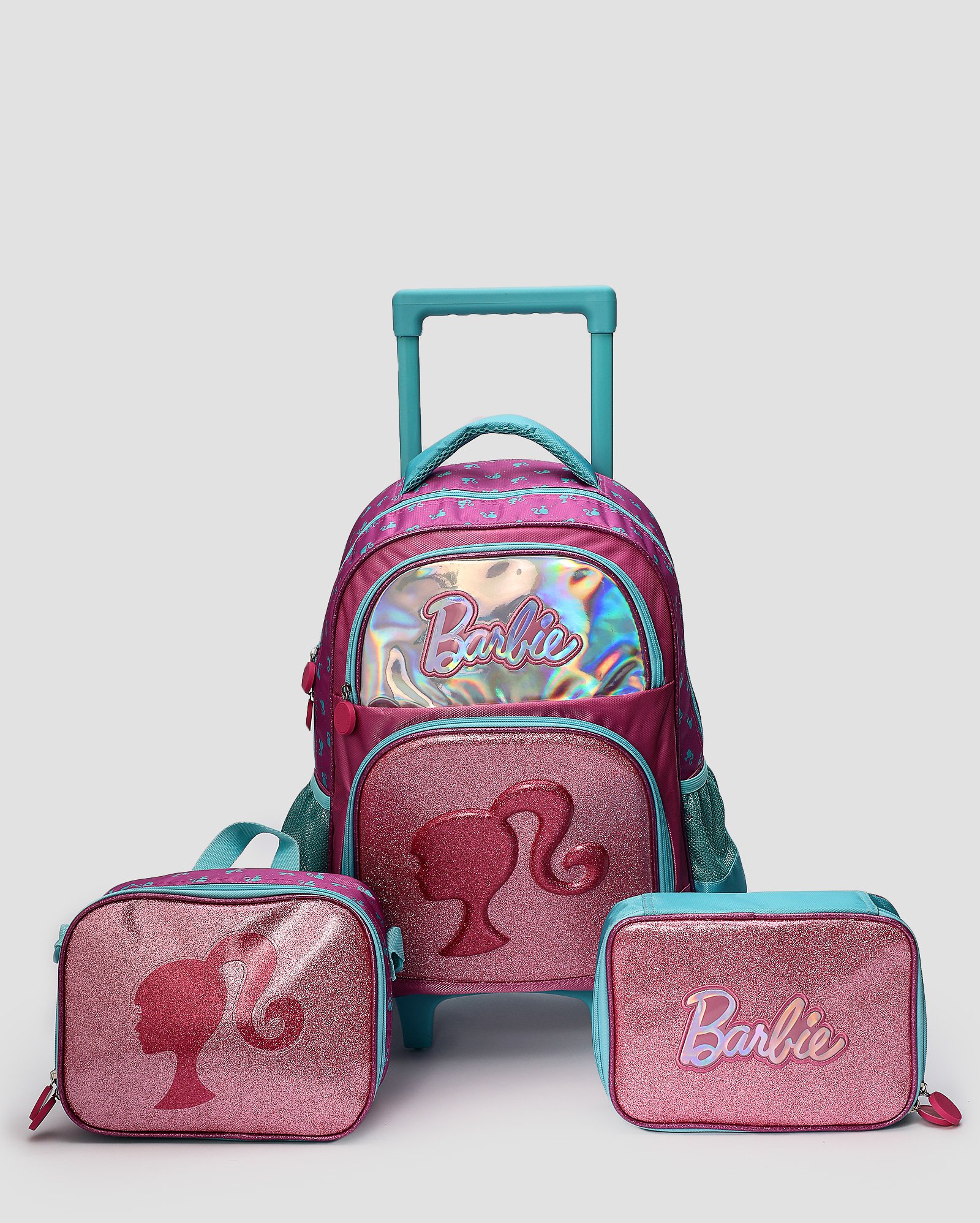 Riachuelo | Kit lancheira térmica infantil com glitter Barbie + garrafa ...