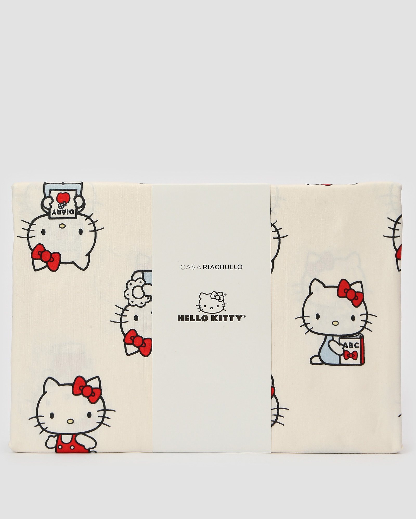 Riachuelo | Jogo de cama casal 4 peças Hello Kitty soft touch bege ...