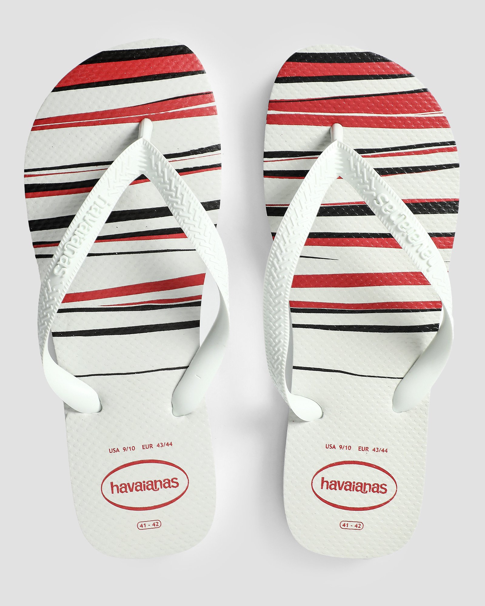 Riachuelo | Chinelo masculino Top Basic listrado branco | Havaianas