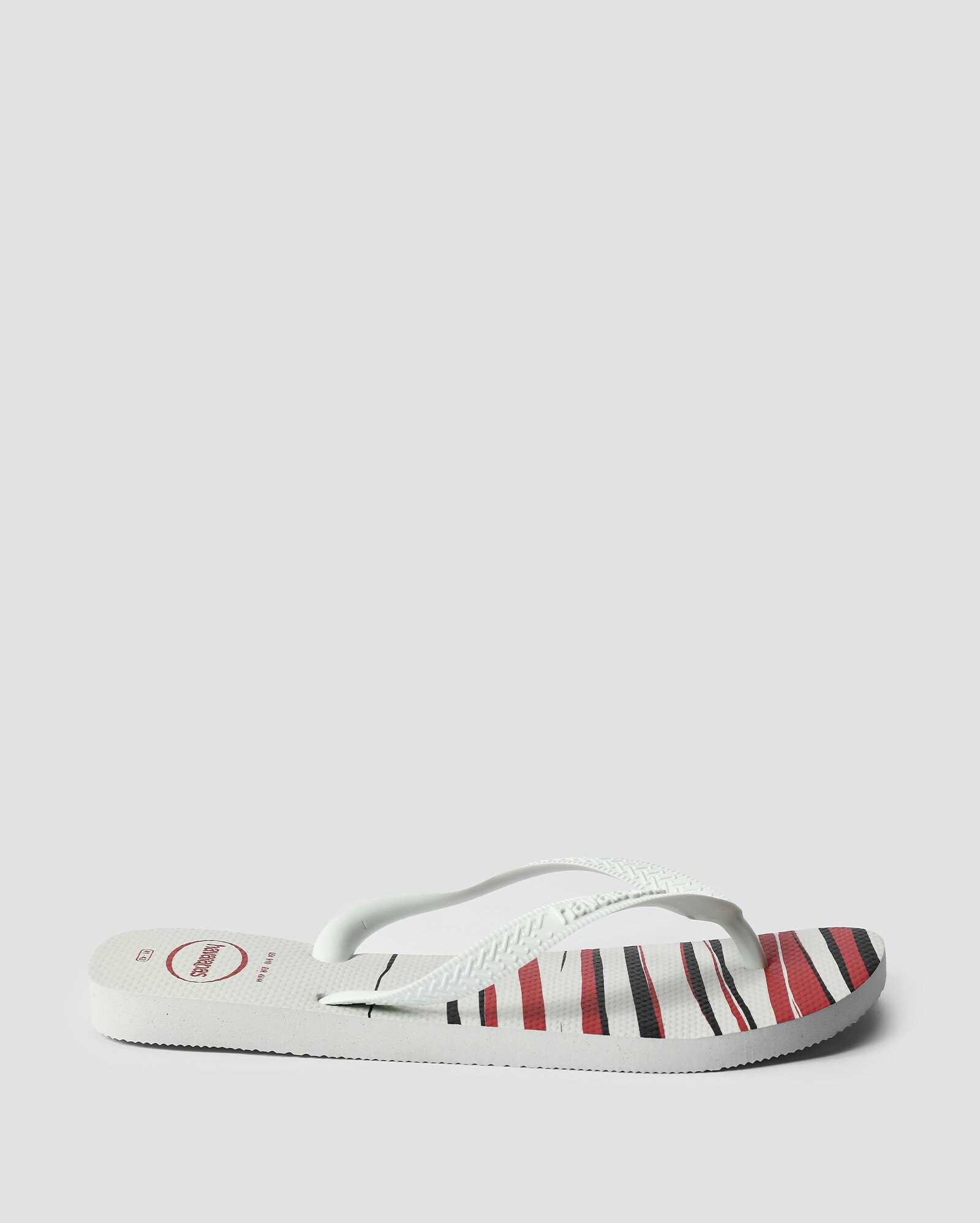 Riachuelo | Chinelo masculino Top Basic listrado branco | Havaianas