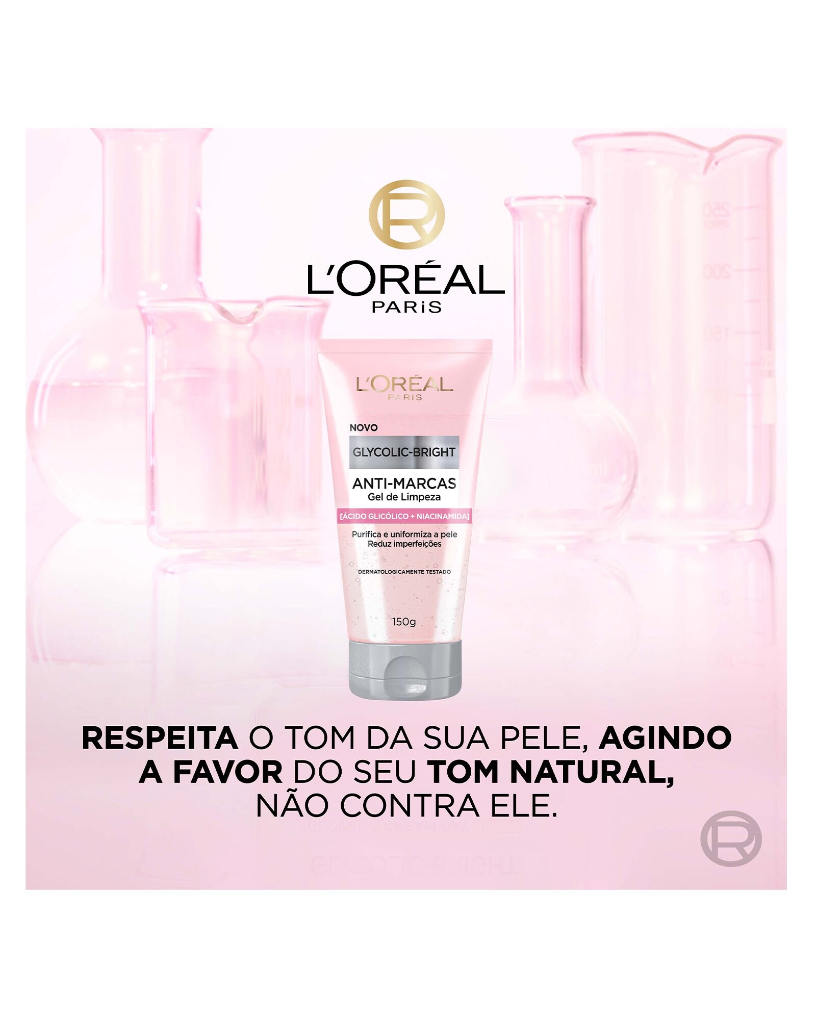 Riachuelo | Gel de limpeza anti-marcas Glycolic-Bright 150g | L'Oréal Paris