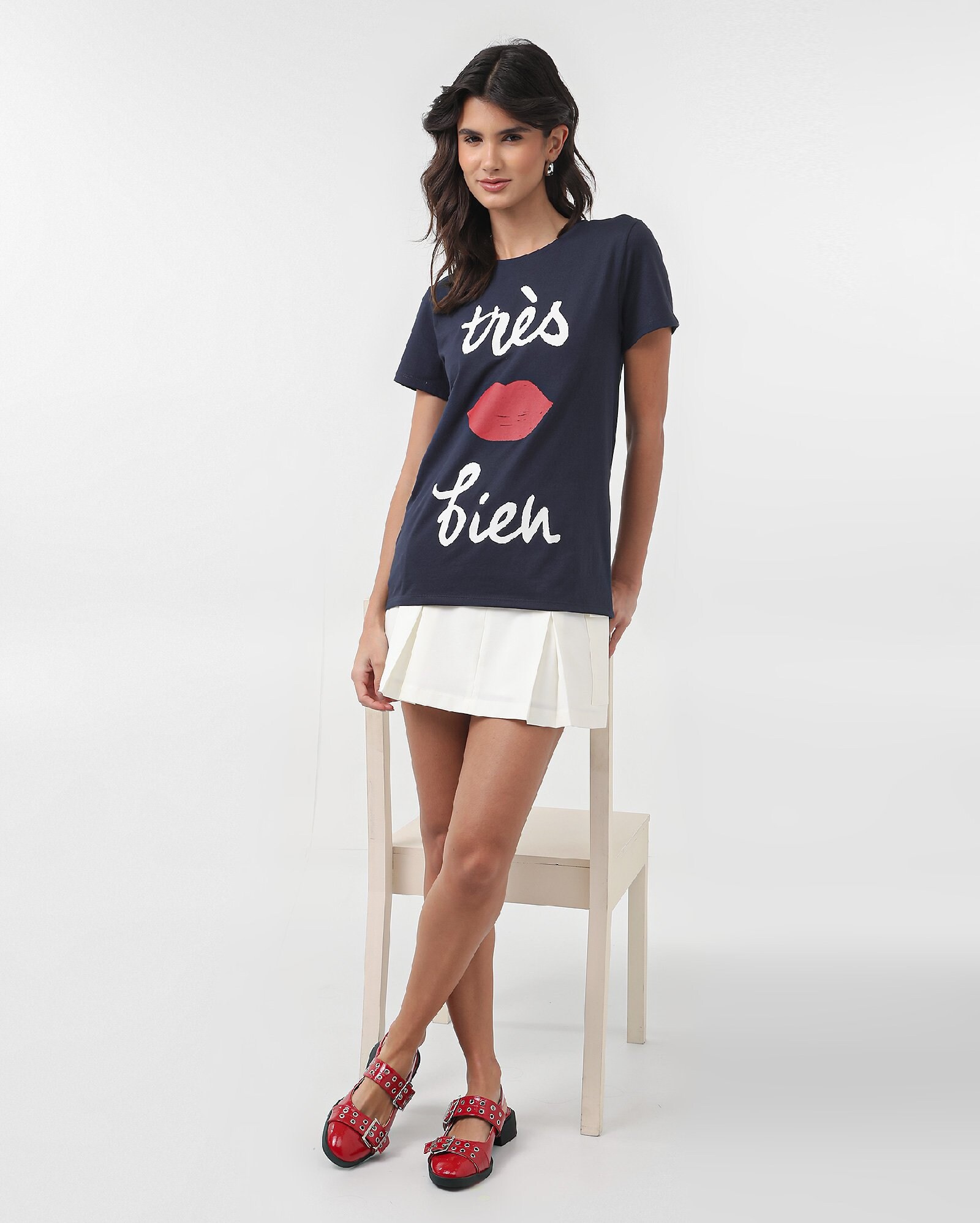 Riachuelo | Camiseta feminina très bien azul | Pool