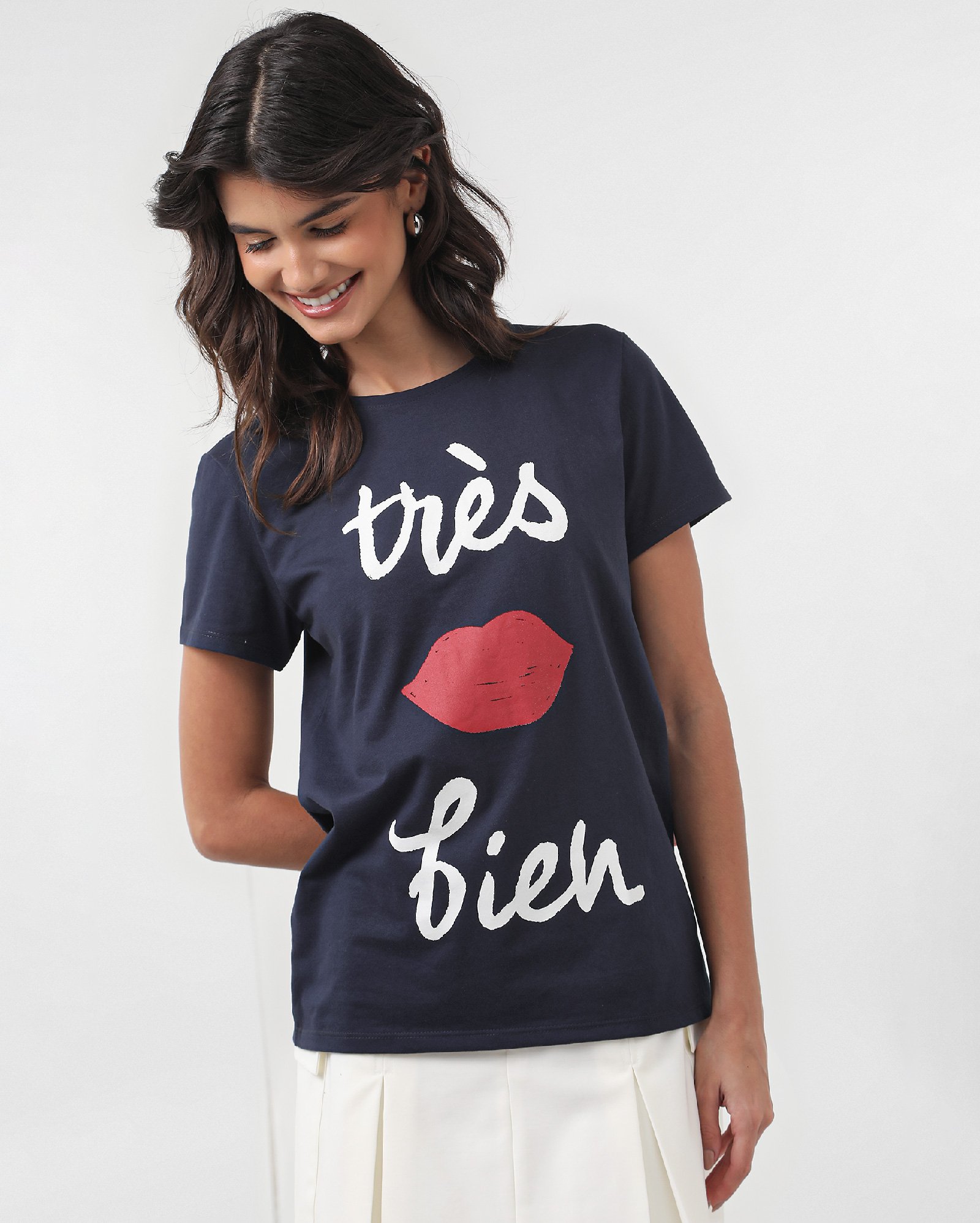 Riachuelo | Camiseta feminina très bien azul | Pool