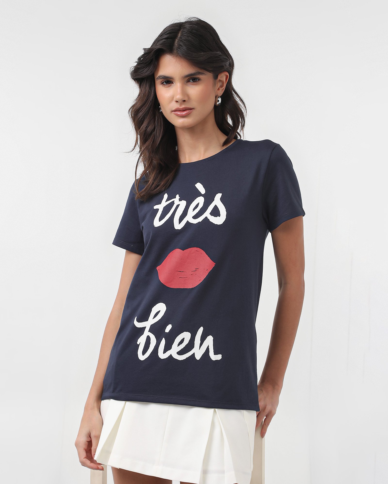 Riachuelo | Camiseta feminina très bien azul | Pool