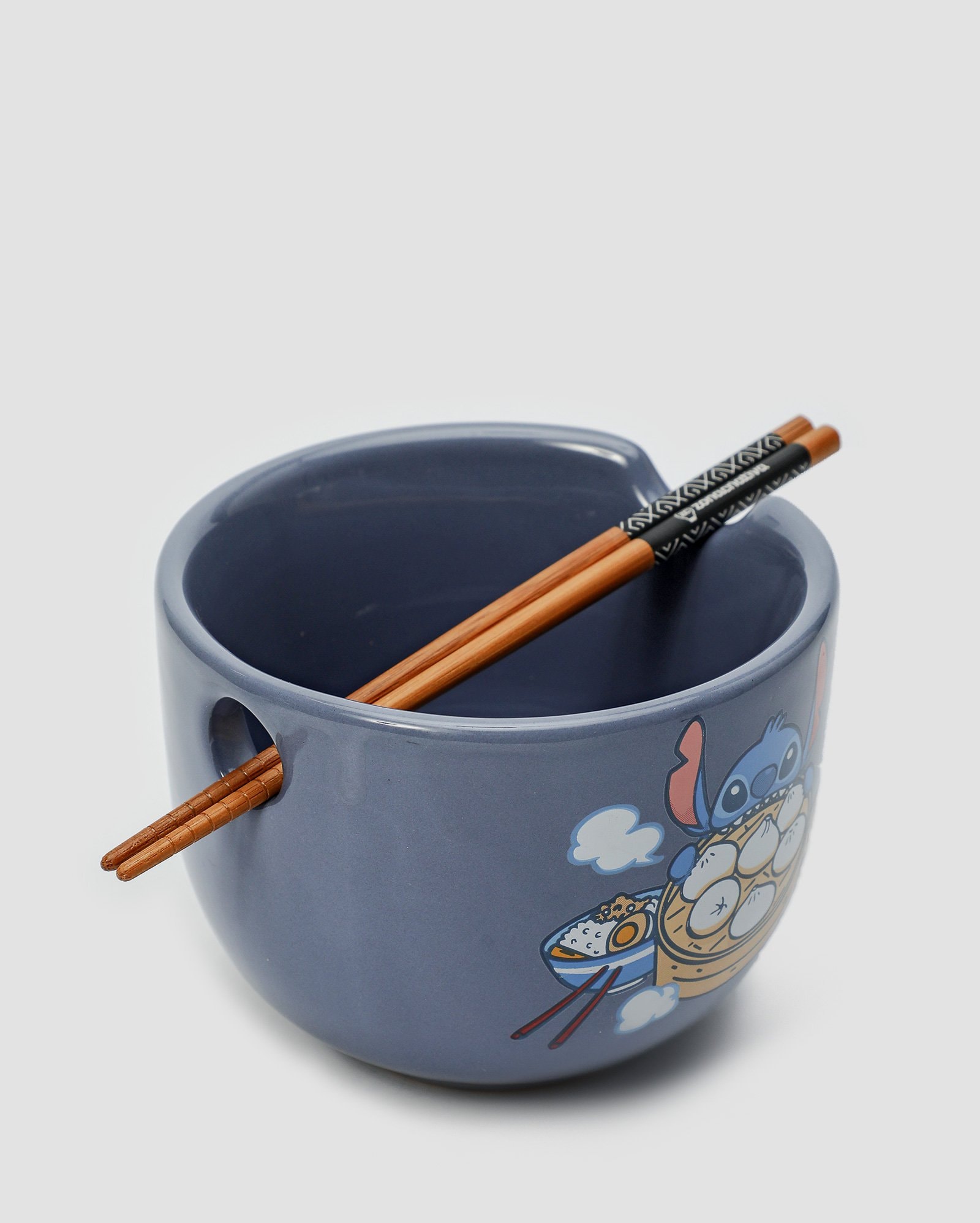Riachuelo | Bowl de cerâmica com hashi Stitch Disney 500ml azul | FANLAB