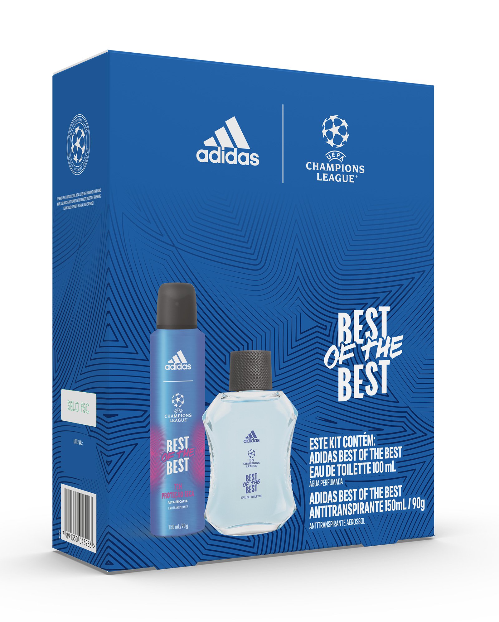 Riachuelo | Kit perfume masculino UEFA Best Of The Best EDT 100ml ...
