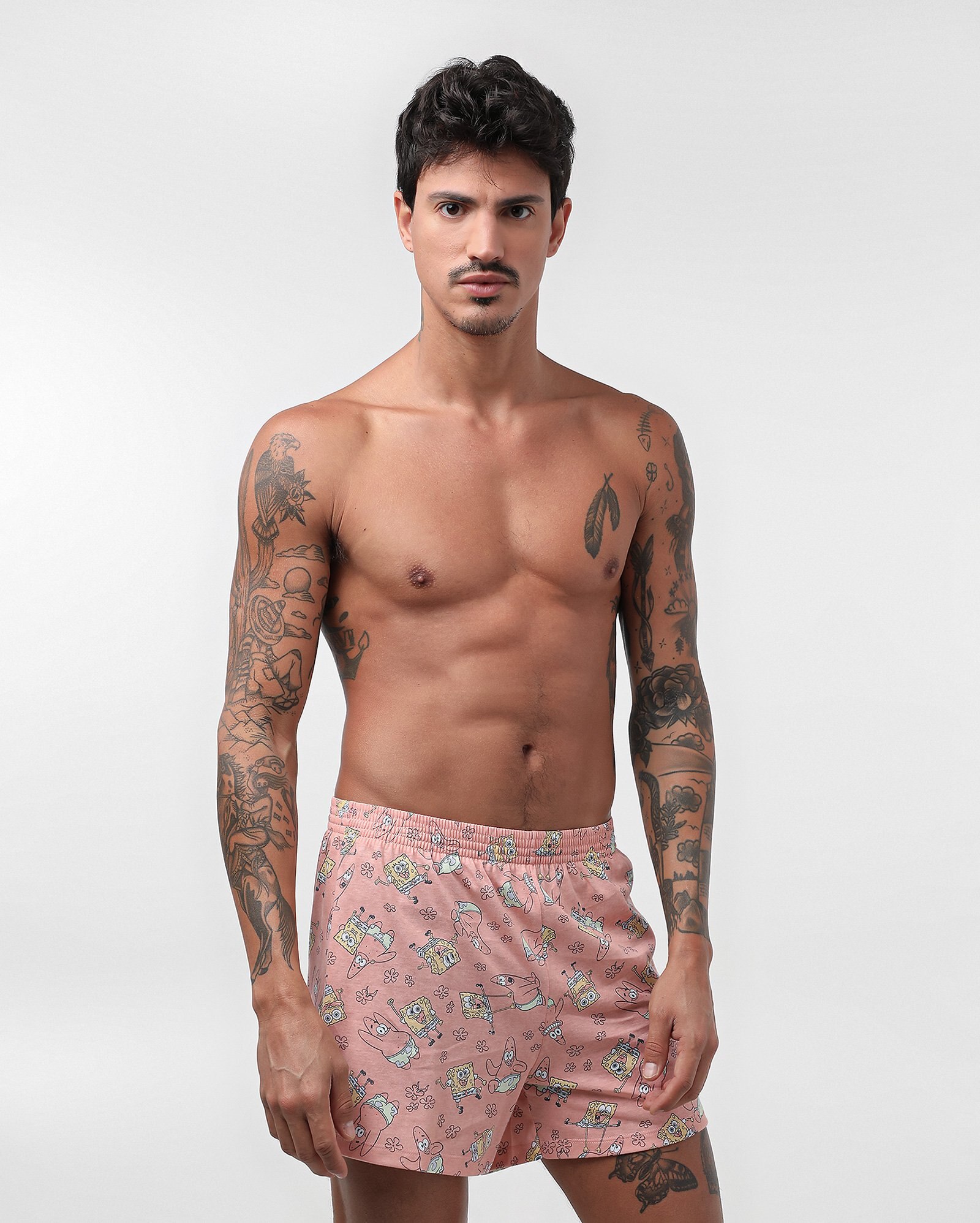 Riachuelo | Cueca samba canção estampada Bob Esponja rosa | Nickelodeon