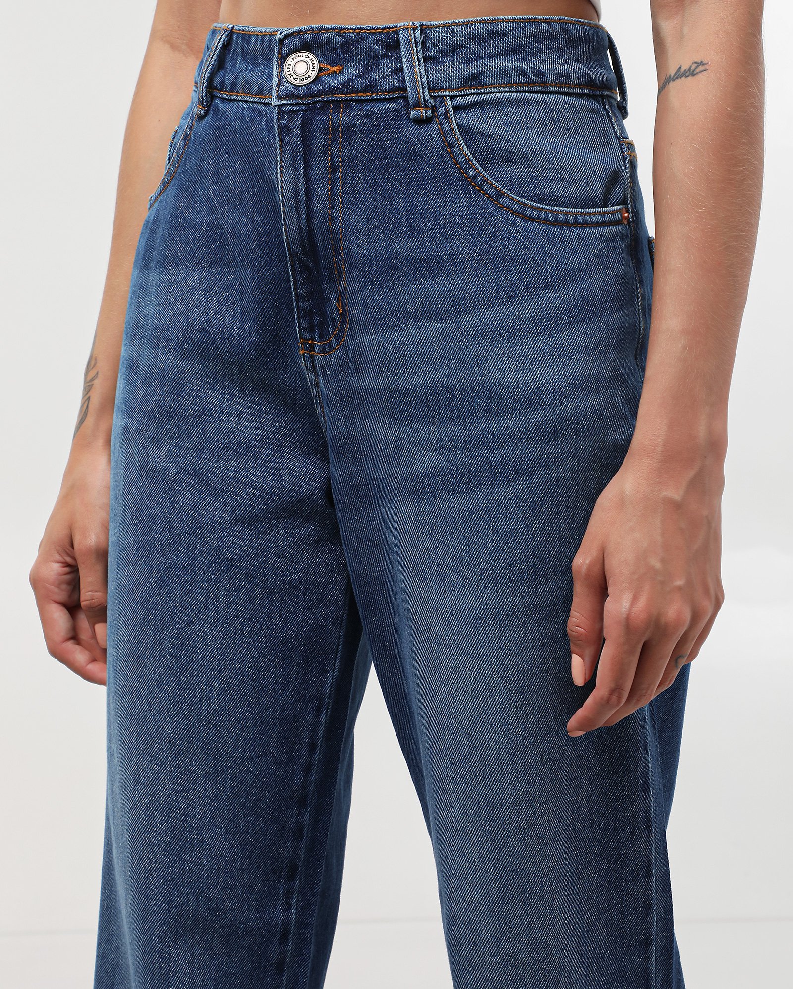 Riachuelo | Calça jeans feminina reta 90's cintura média denim escuro ...