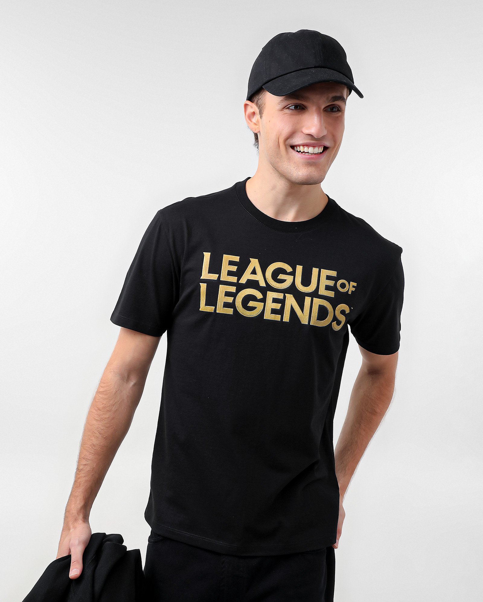 Riachuelo | Camiseta masculina logo preta | League of Legends