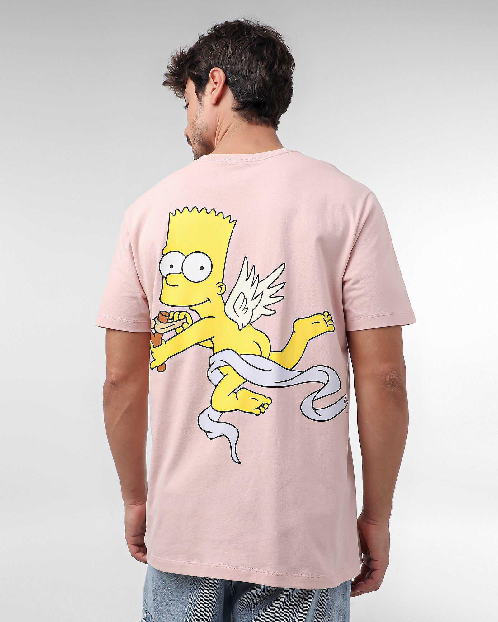 Riachuelo | Camiseta masculina regular Bart cupido rosa | Fox The Simpsons