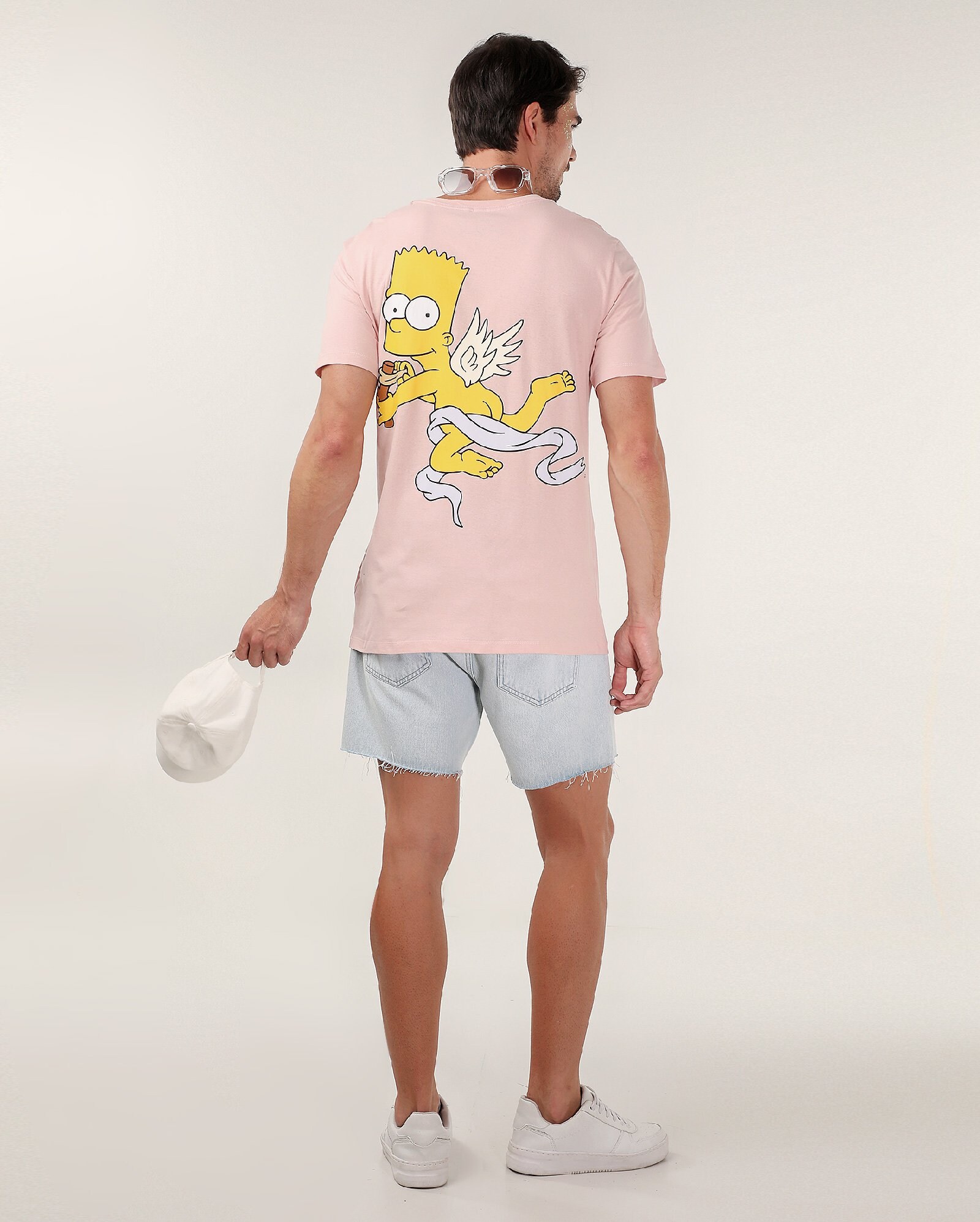Riachuelo | Camiseta masculina regular Bart cupido rosa | Fox The Simpsons