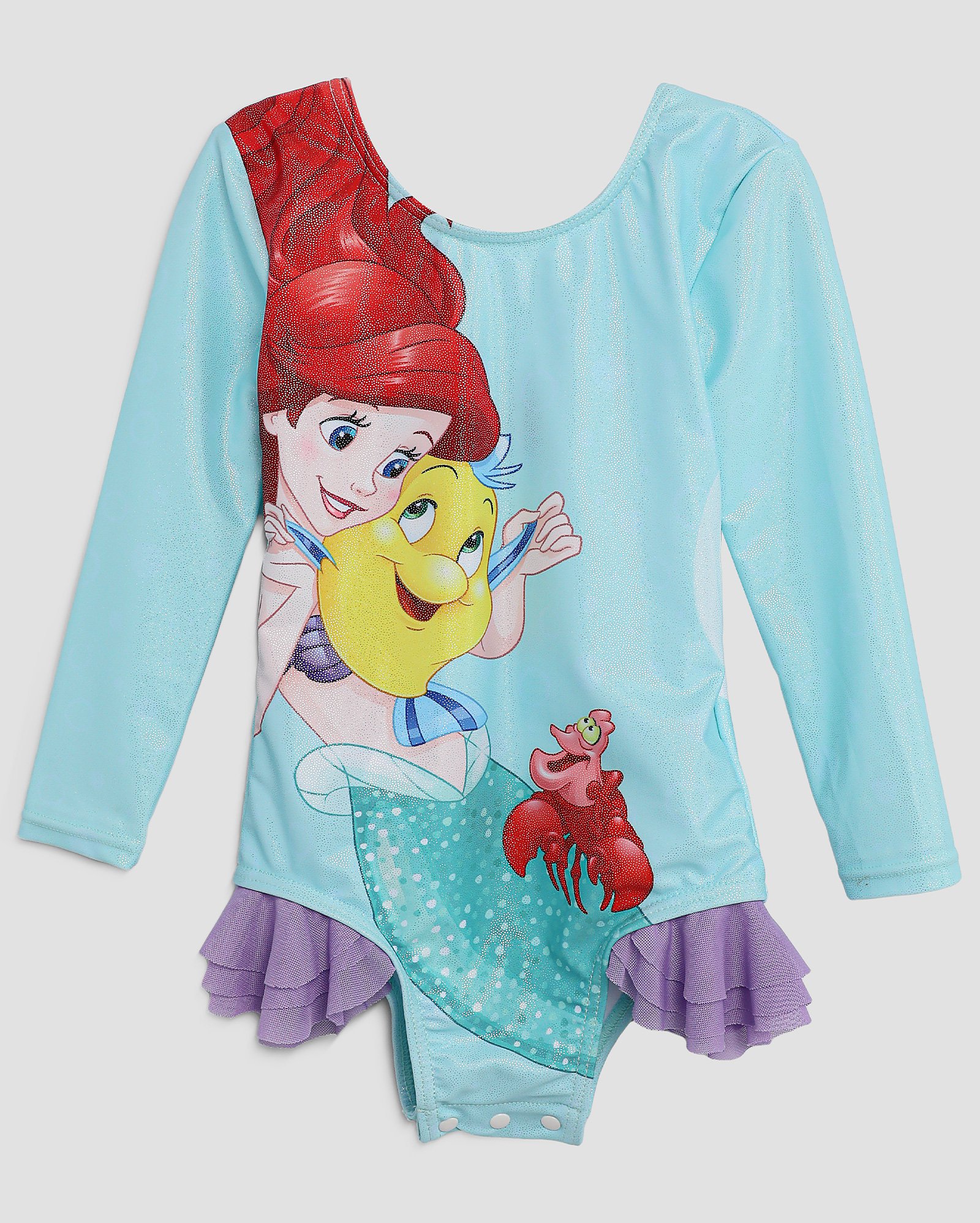 Riachuelo | Maiô infantil Ariel A Pequena Sereia com brilho e babados 1 ...