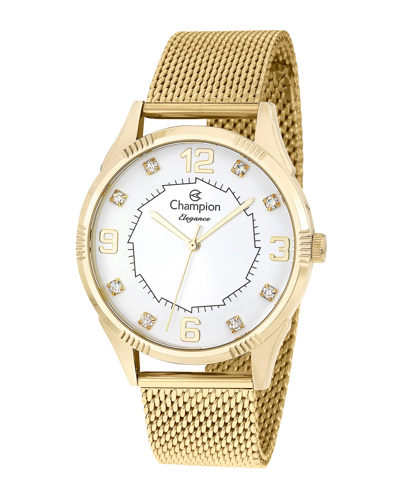 Riachuelo | Relógio feminino analógico CN25814M dourado | Champion