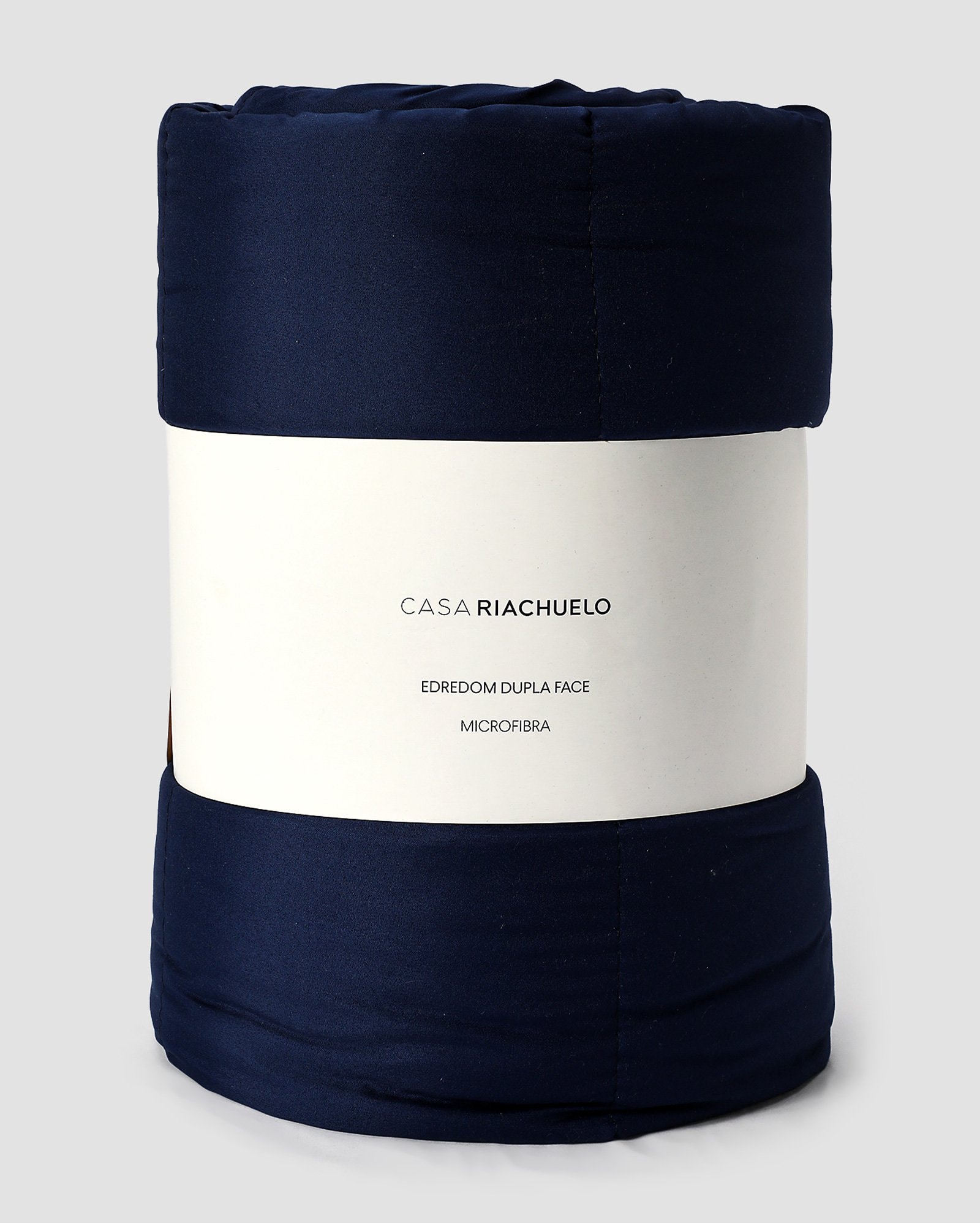 Riachuelo | Edredom casal dupla face microfibra liso azul | Casa Riachuelo
