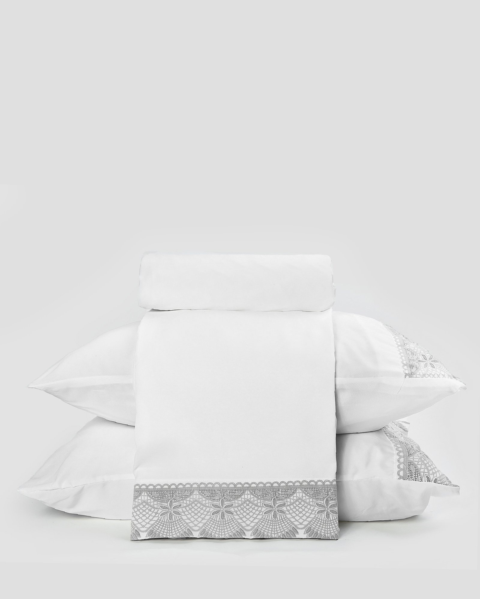 Riachuelo | Jogo de cama microfibra renda puff bordado branco - CASAL ...