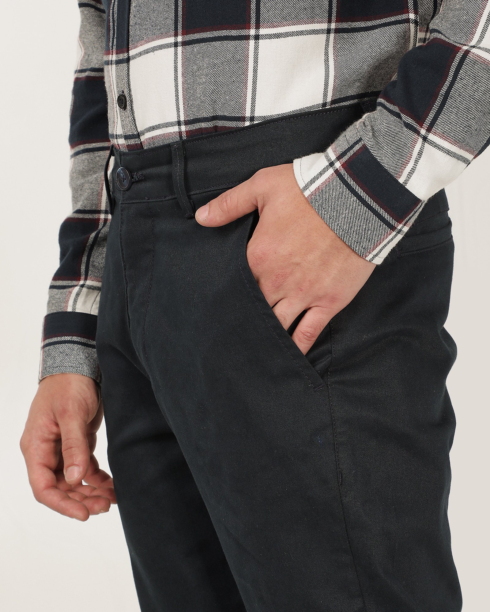 Riachuelo | Calça sarja masculina slim chino - Azul Escuro | Pool Jeans