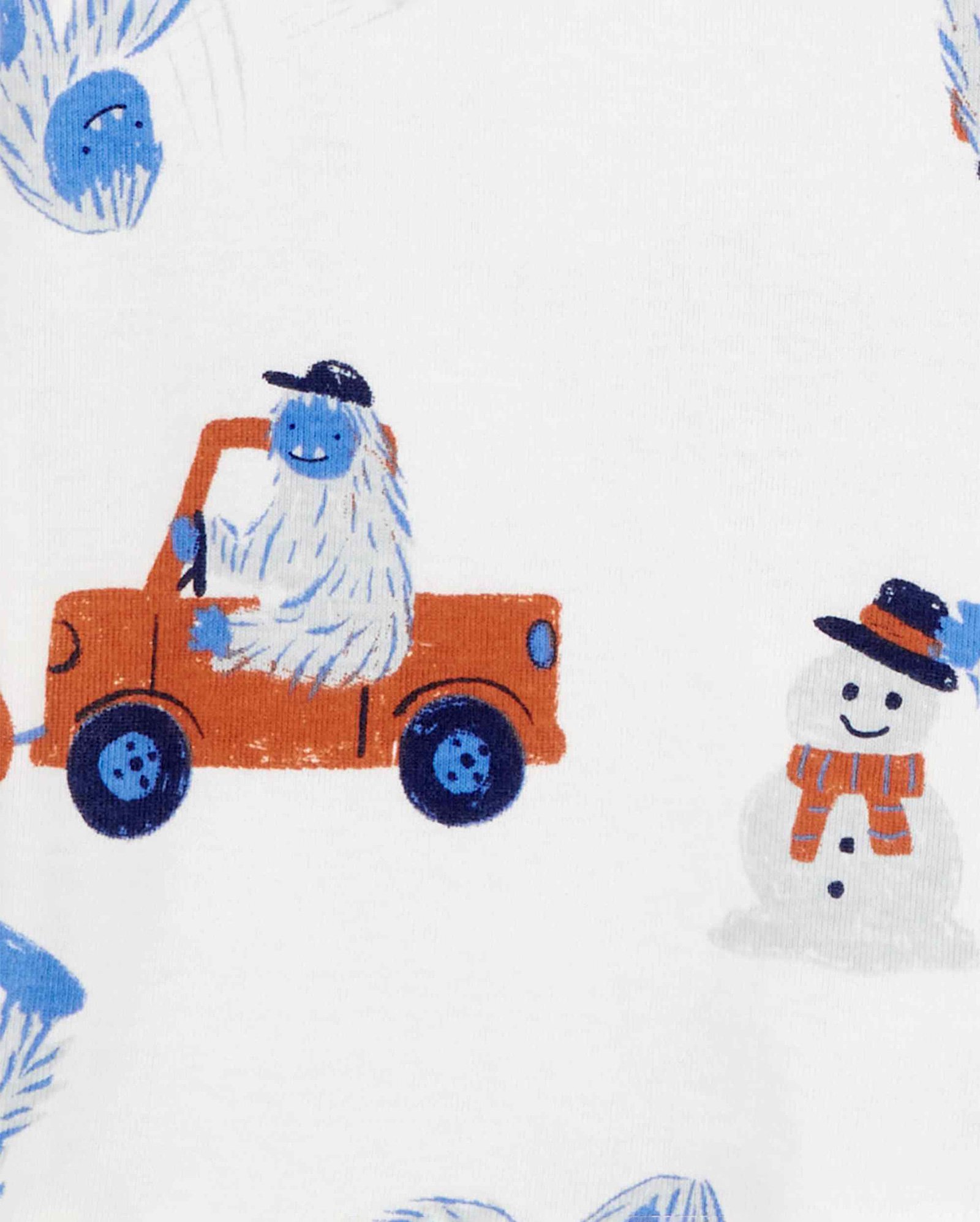 Pijama longo infantil 4 peças neve pé grande multicor | Carter's ...