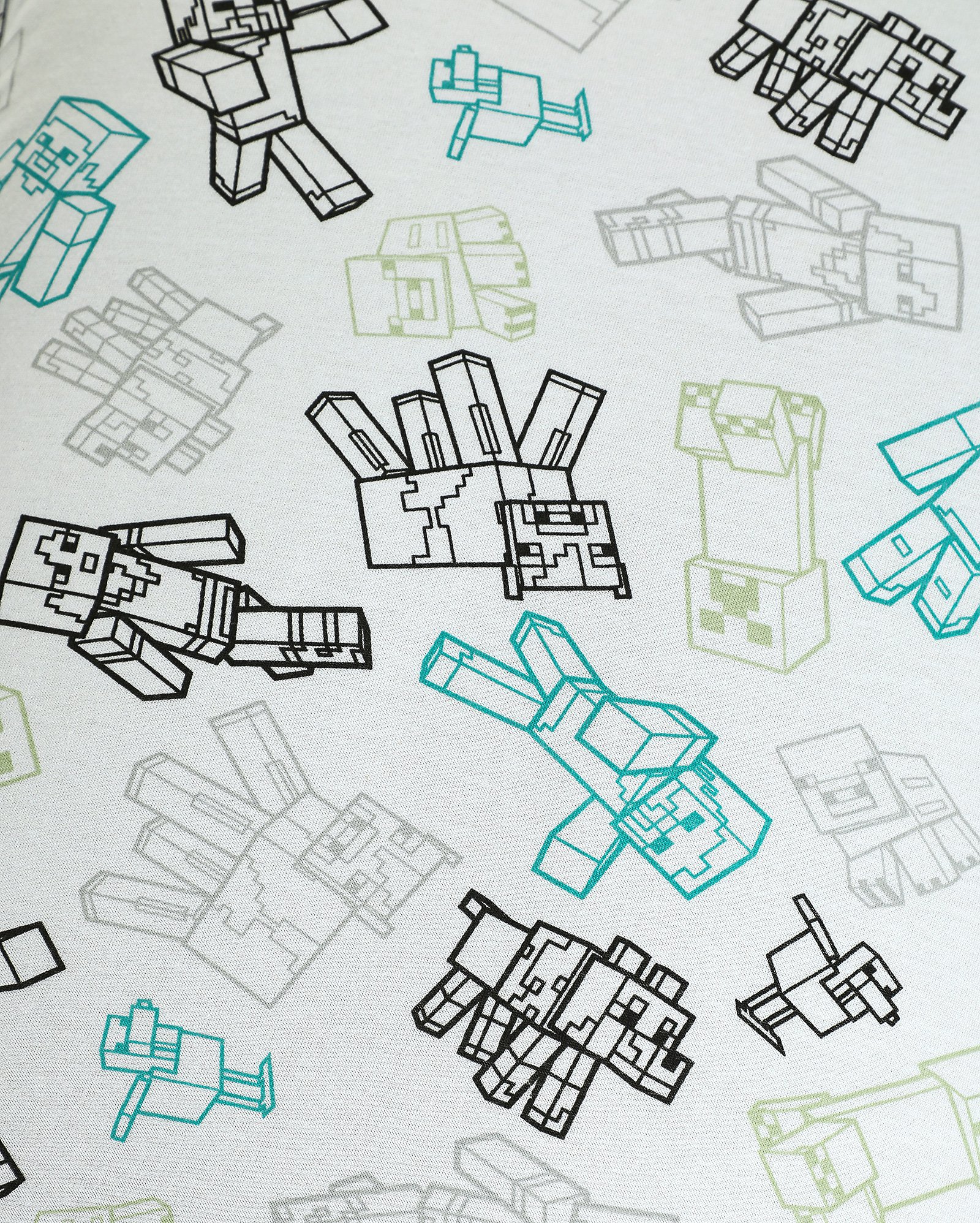 Riachuelo | Jogo de cama solteiro 2 peças malha game Minecraft branco ...