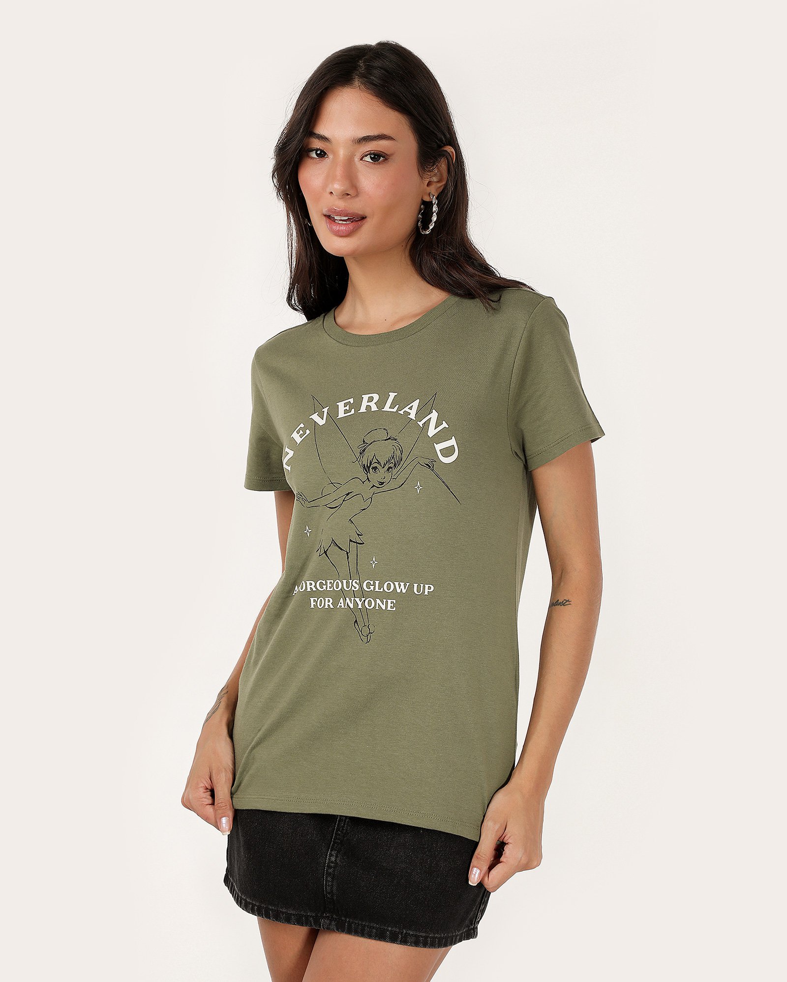 Riachuelo | Camiseta feminina slim Peter Pan Neverland Tinker Bell ...