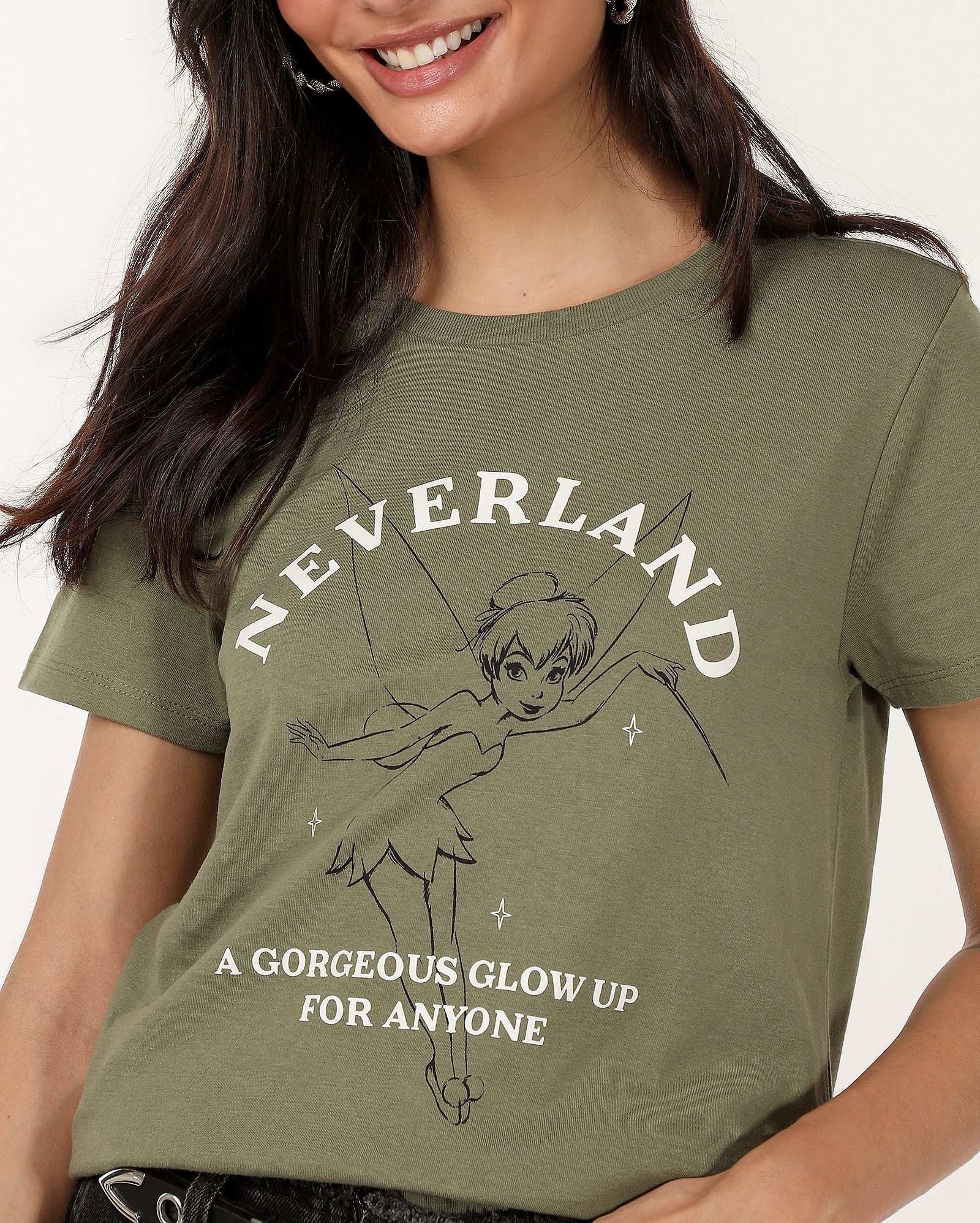 Riachuelo | Camiseta feminina slim Peter Pan Neverland Tinker Bell ...