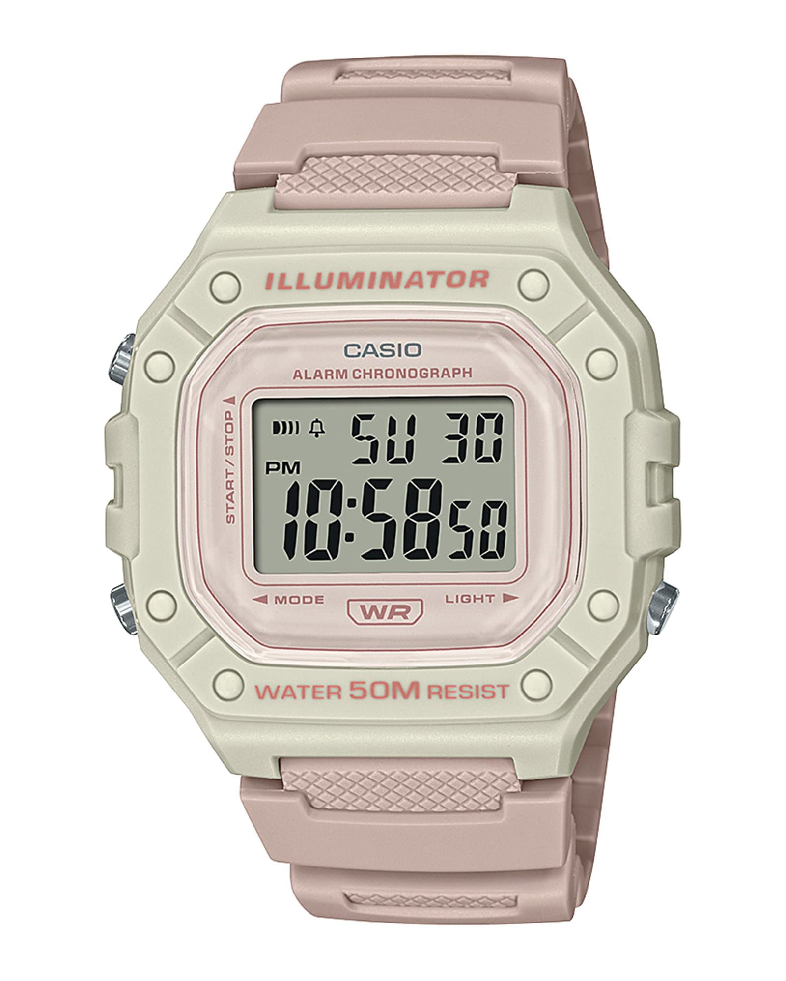 Riachuelo | Relógio digital feminino W 218HC 4A2VDF rosé | CASIO