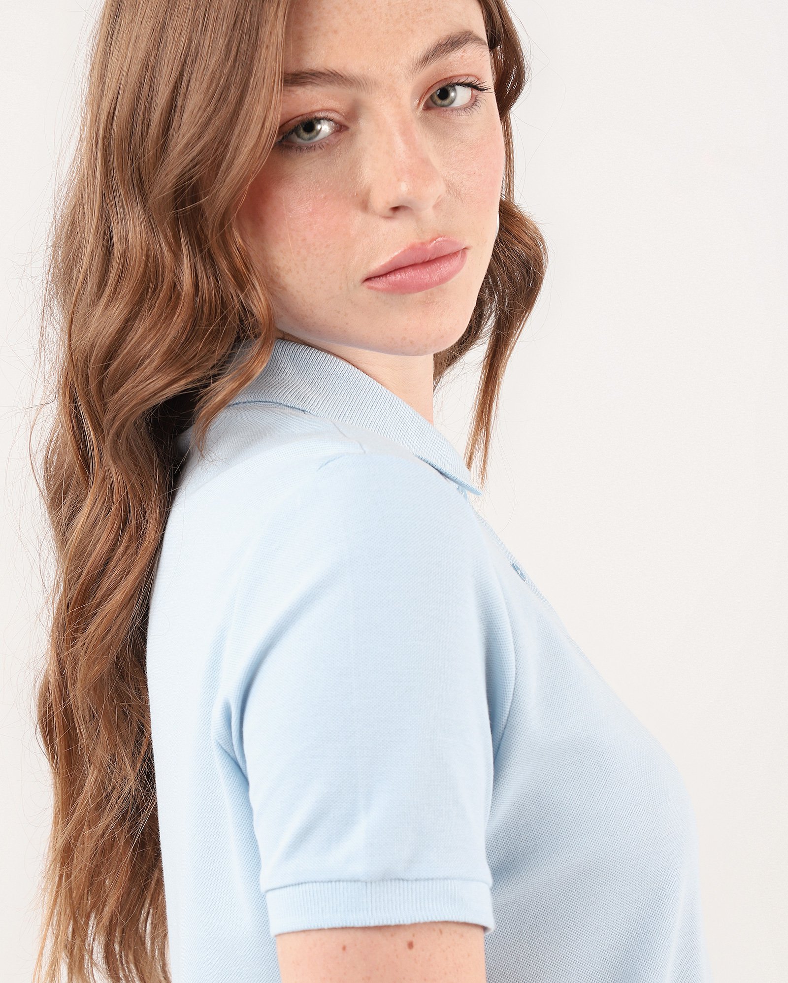 Riachuelo | Camisa polo feminina Legacy slim logo azul | Pool Basics