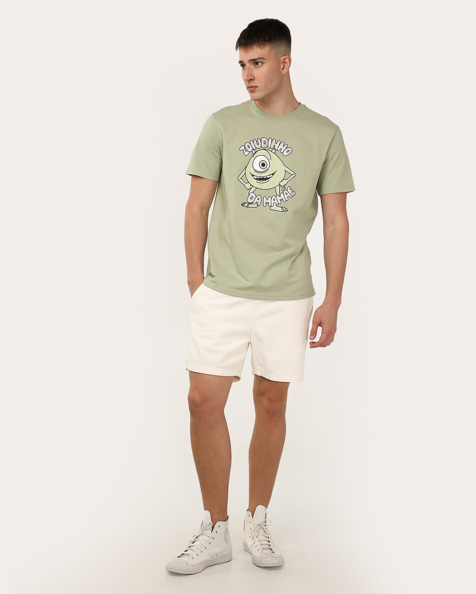 Riachuelo | Camiseta masculina regular Mike Monstros S.A. verde | FANLAB