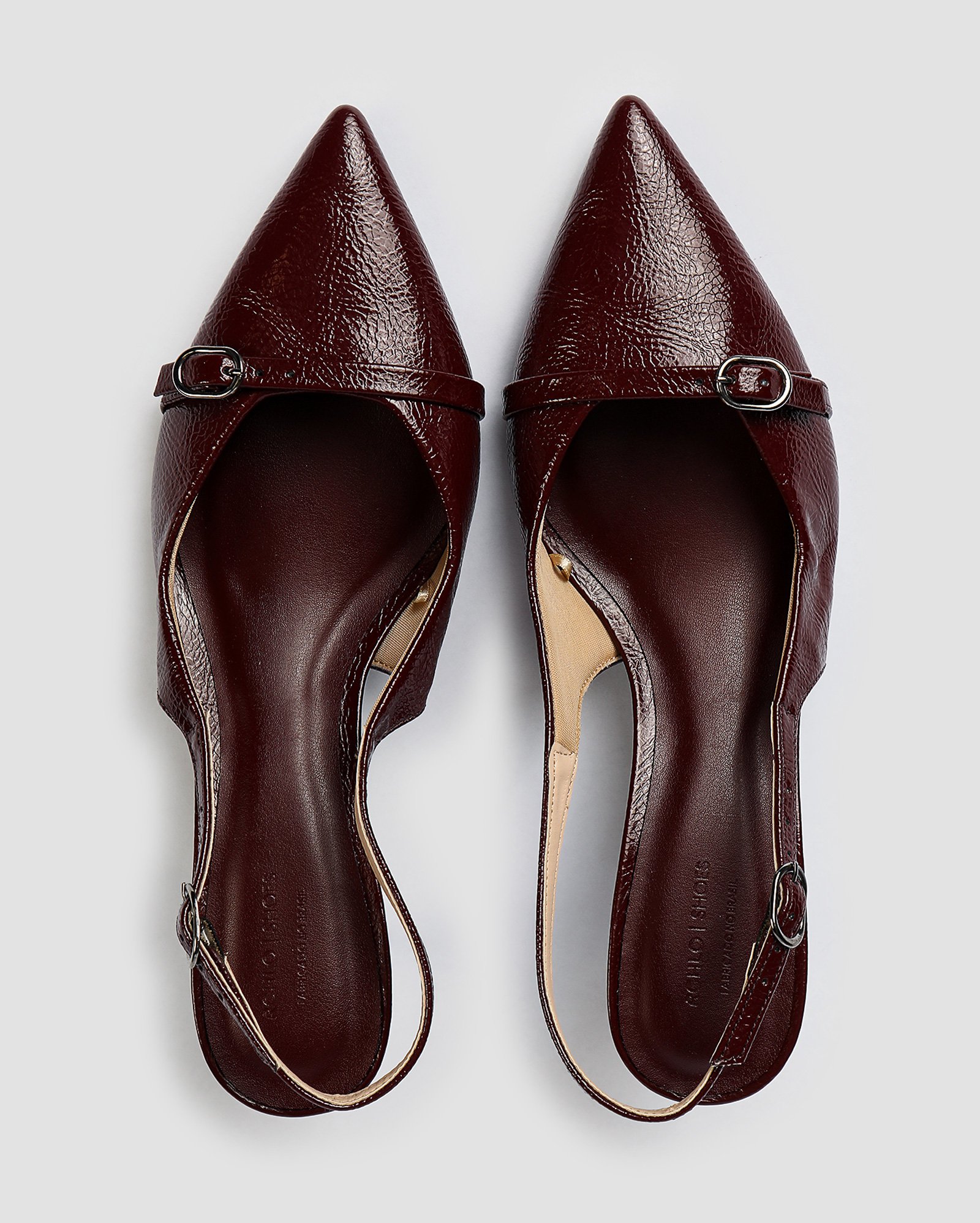 Riachuelo | Scarping slingback salto médio bico fino vinho | Riachuelo