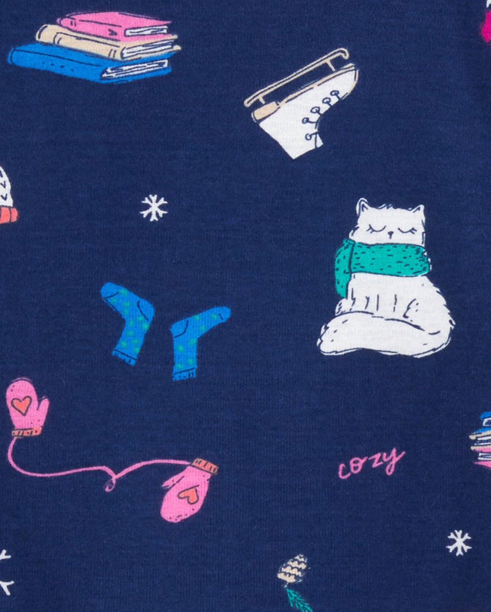 Pijama longo bebê 4 peças texturizado neve multicor | Carter's | Carter ...