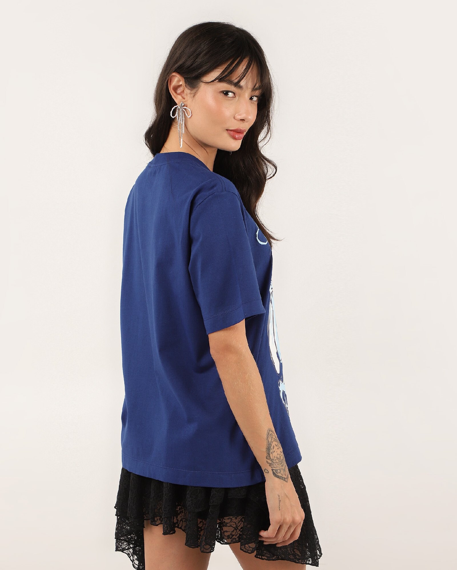Riachuelo | Camiseta feminina regular Stitch azul | Disney
