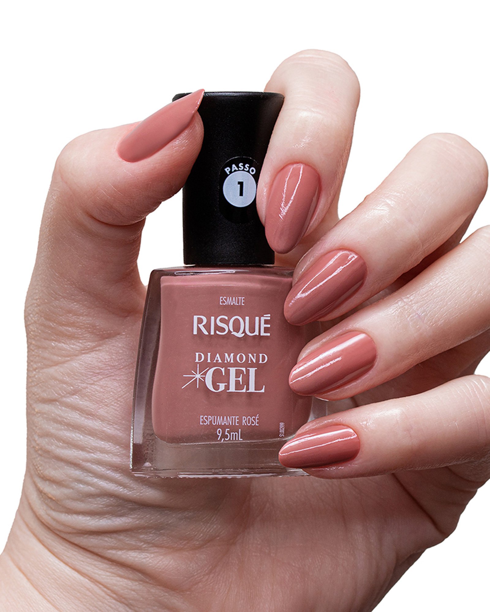 Riachuelo | Esmalte cremoso Diamond Gel Espumante Rosé 9,5ml | Risqué