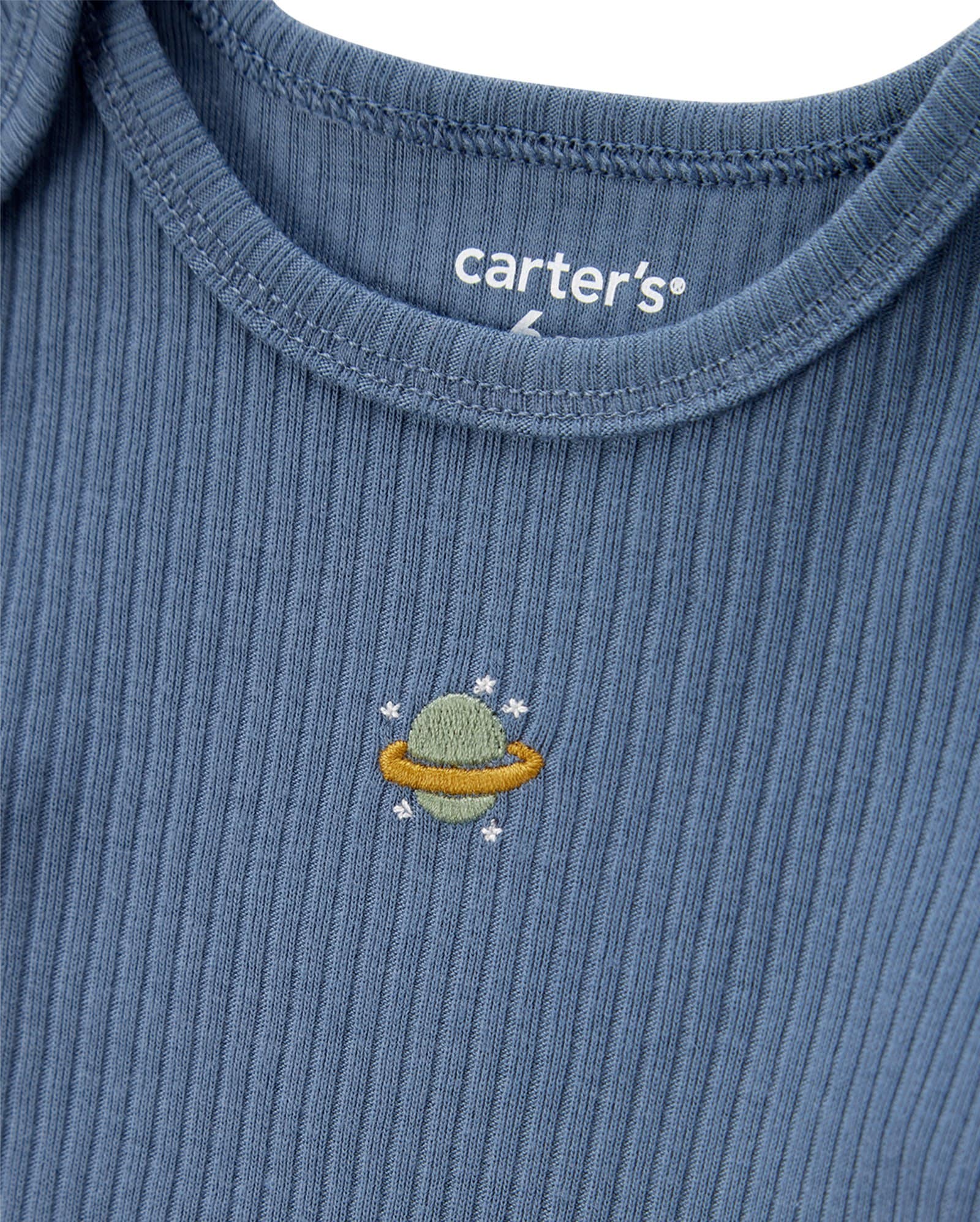 Conjunto longo bebê 3 peças nave espacial azul | Carter's | Carter's ...