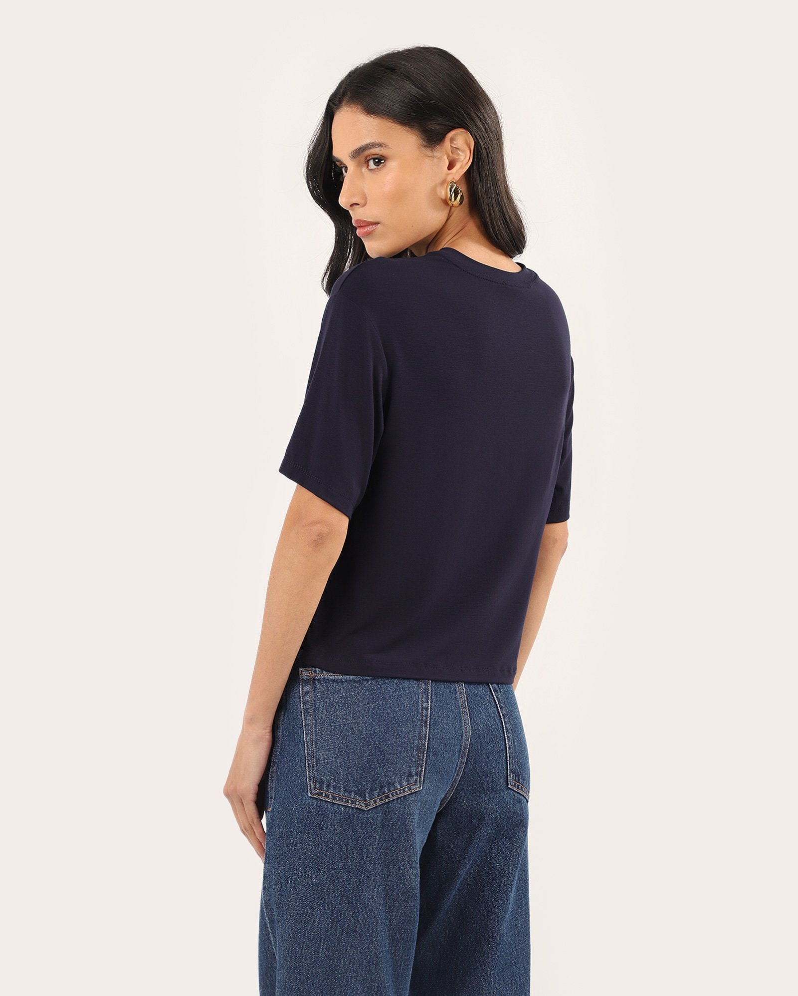 Riachuelo | Blusa feminina ampla Regina lisa - azul