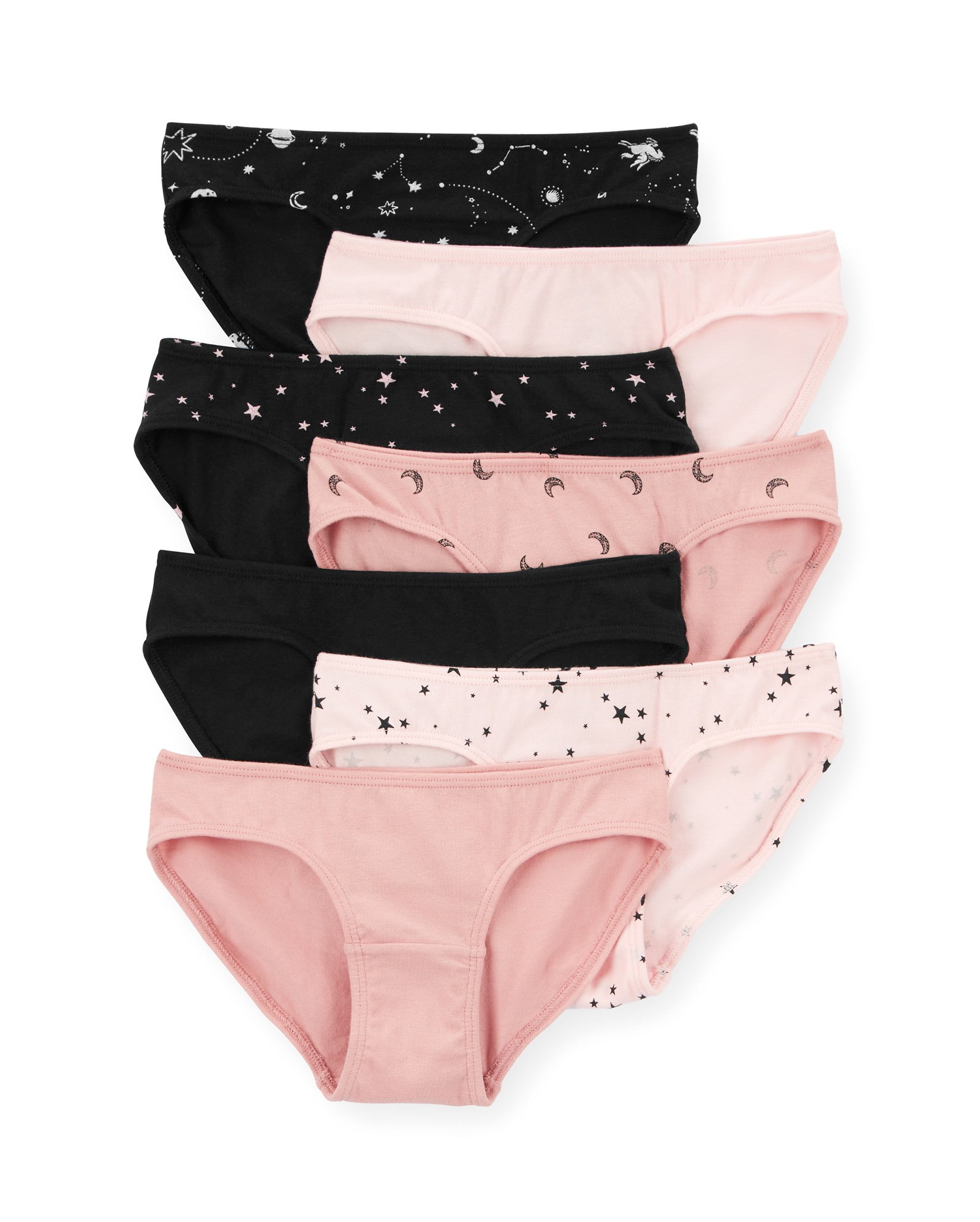 Kit calcinha infantil 7 peças estrelas e lua multicor | Carter's ...