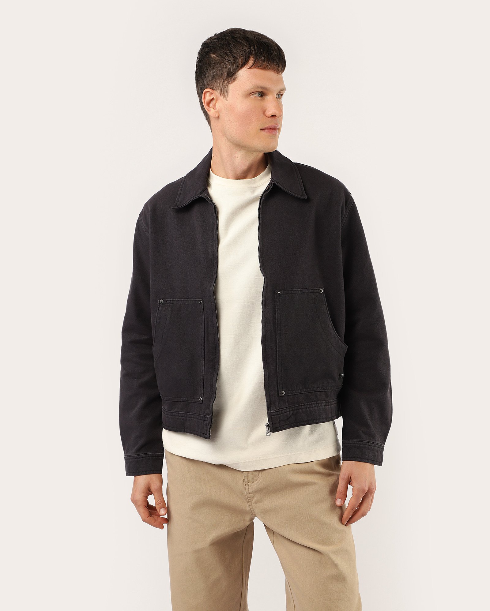 Riachuelo | Jaqueta sarja masculina boxy com bolso - preta