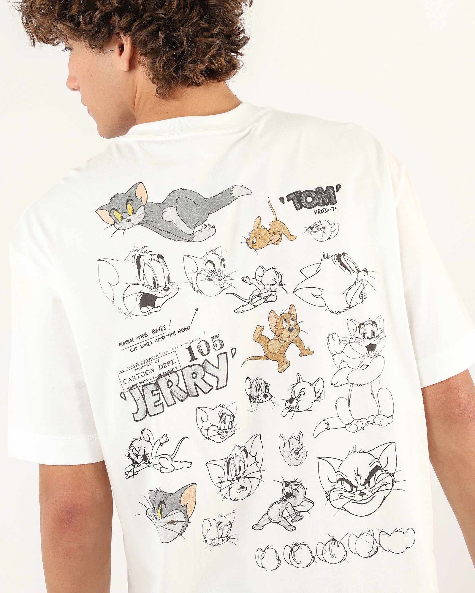 Riachuelo | Camiseta masculina relaxed Tom & Jerry - branca | Warner Bros