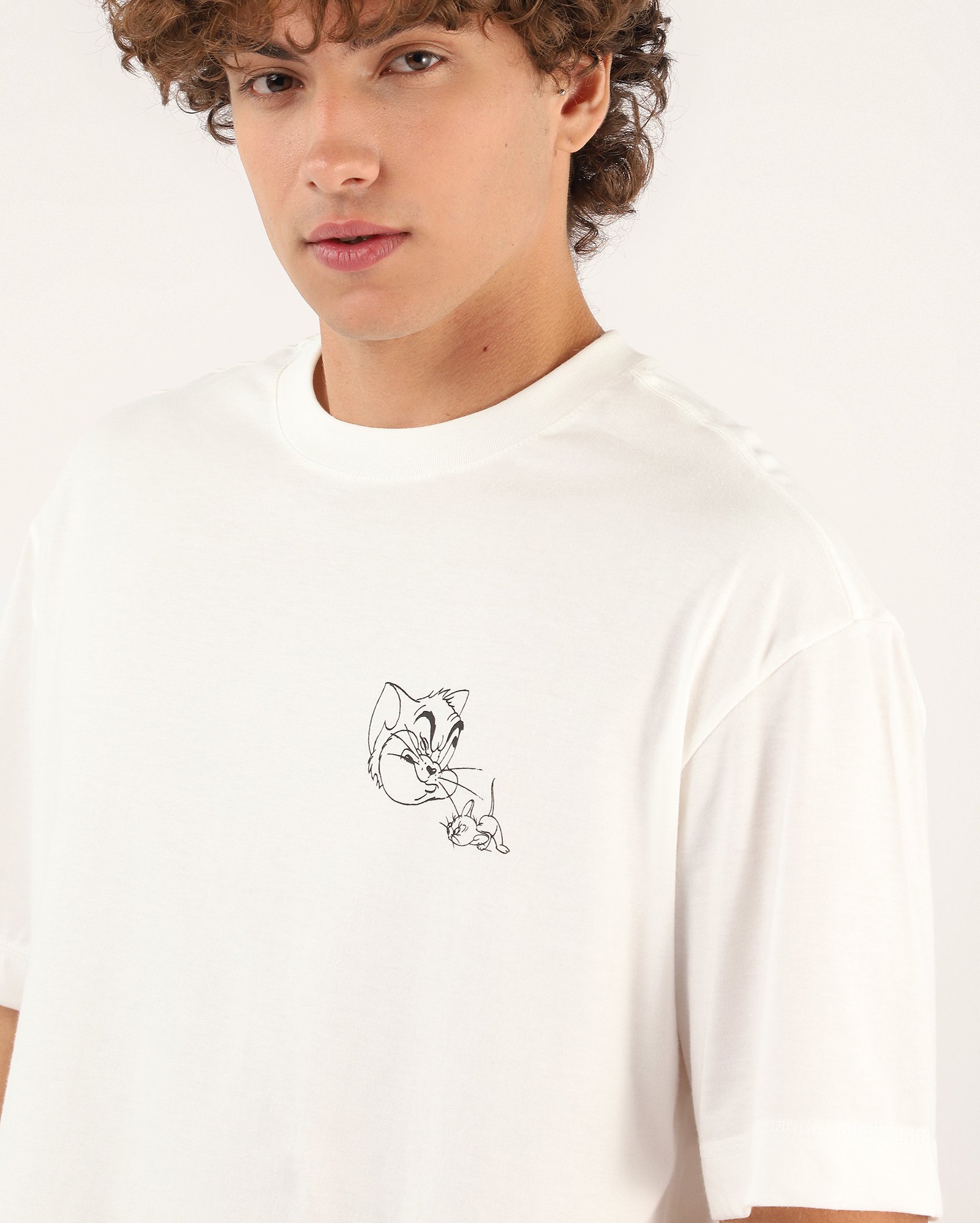 Riachuelo | Camiseta masculina relaxed Tom & Jerry - branca | Warner Bros