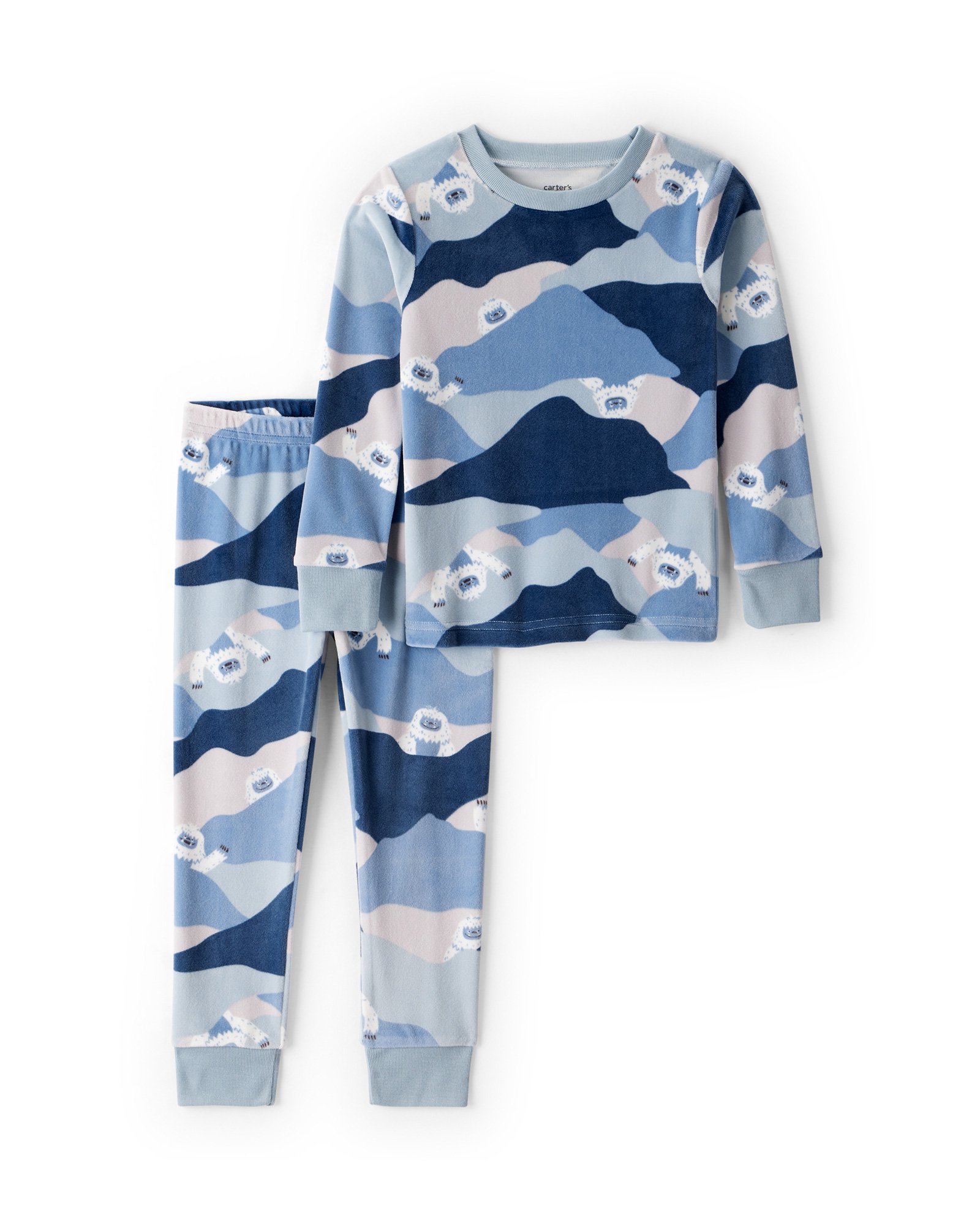 Pijama longo infantil 2 peças plush monstrinho da neve - multicor ...