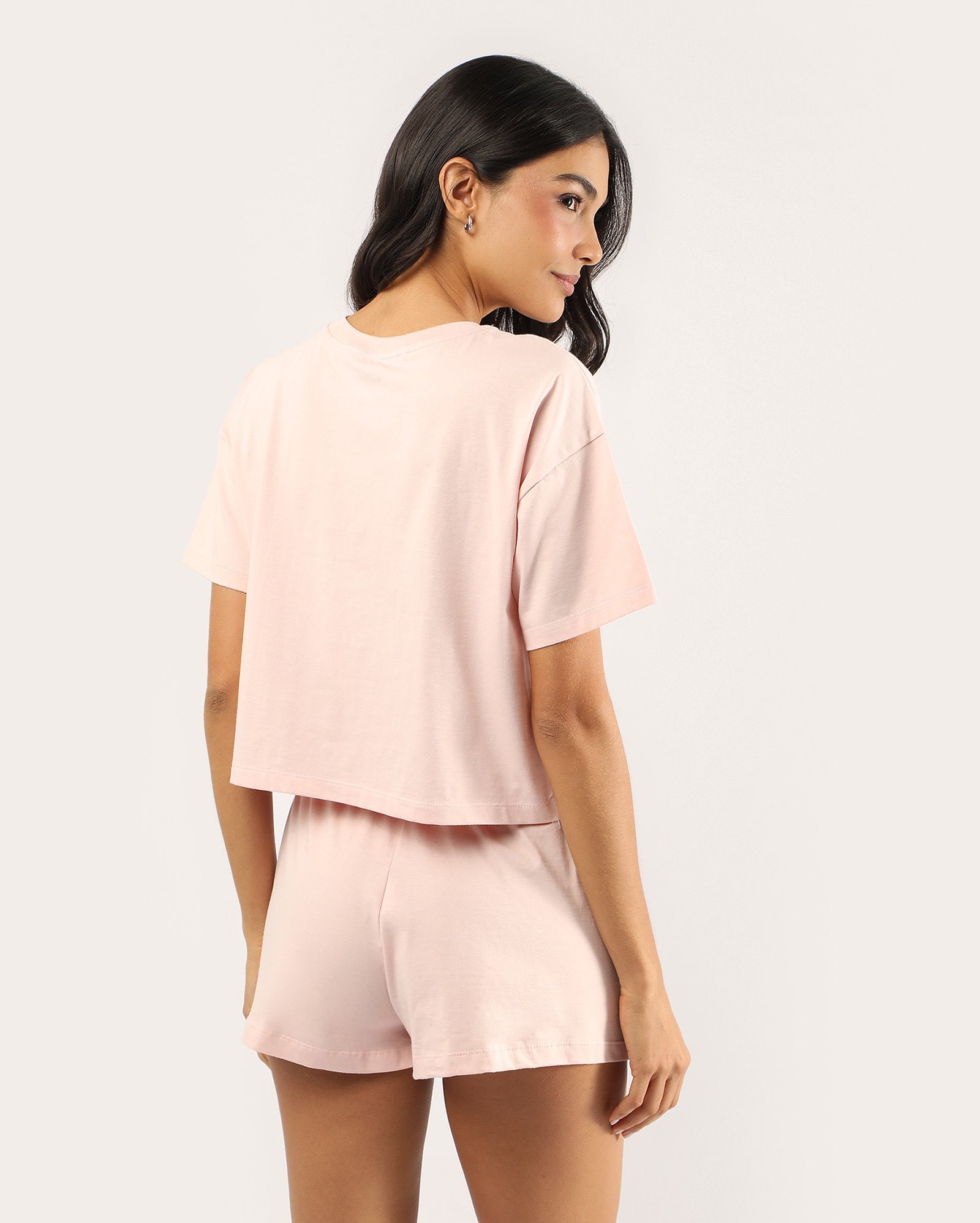 Riachuelo | Pijama curto feminino Angel Lilo & Stitch - rosa | Disney