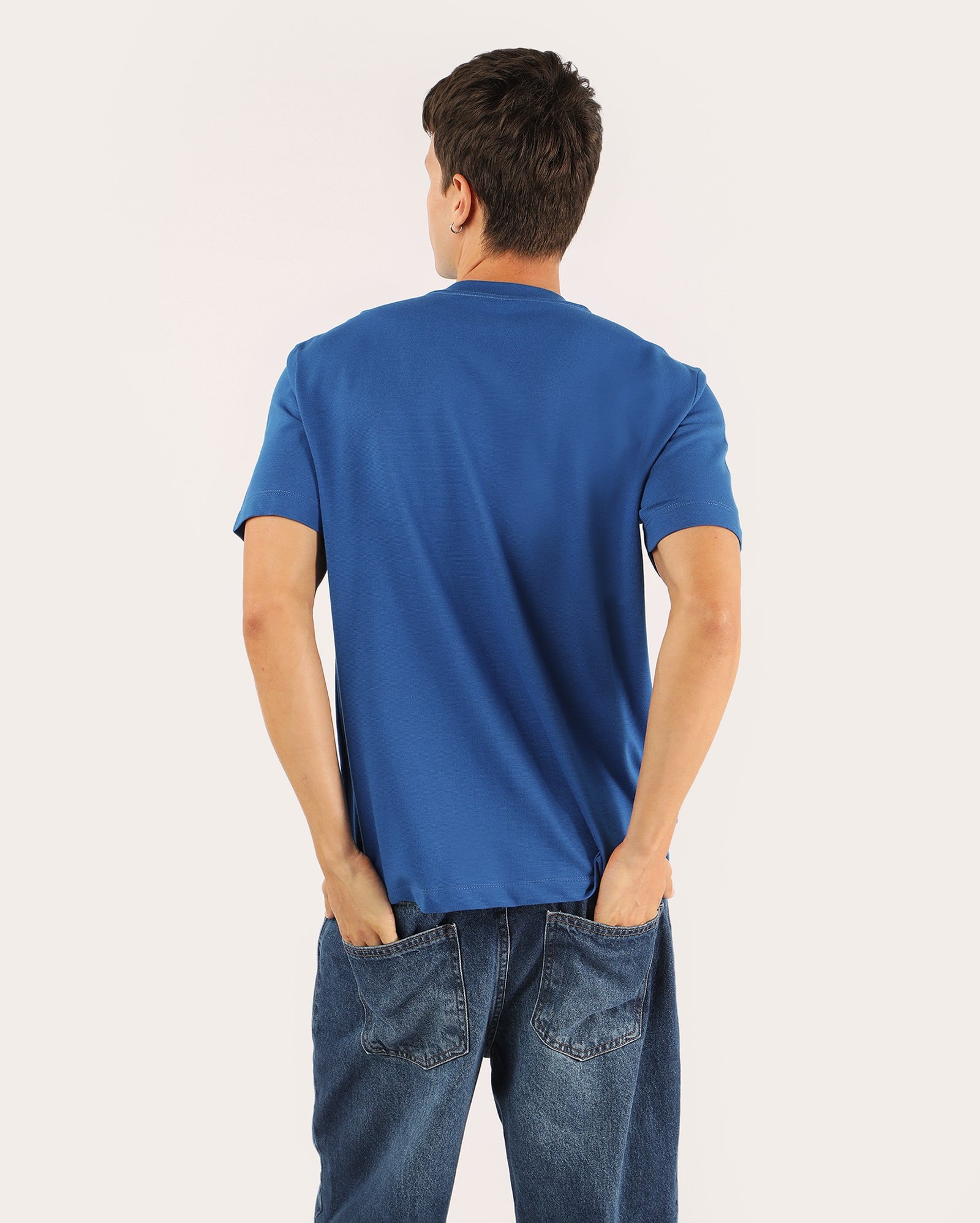 Riachuelo | Camiseta masculina relaxed texturizada - Azul