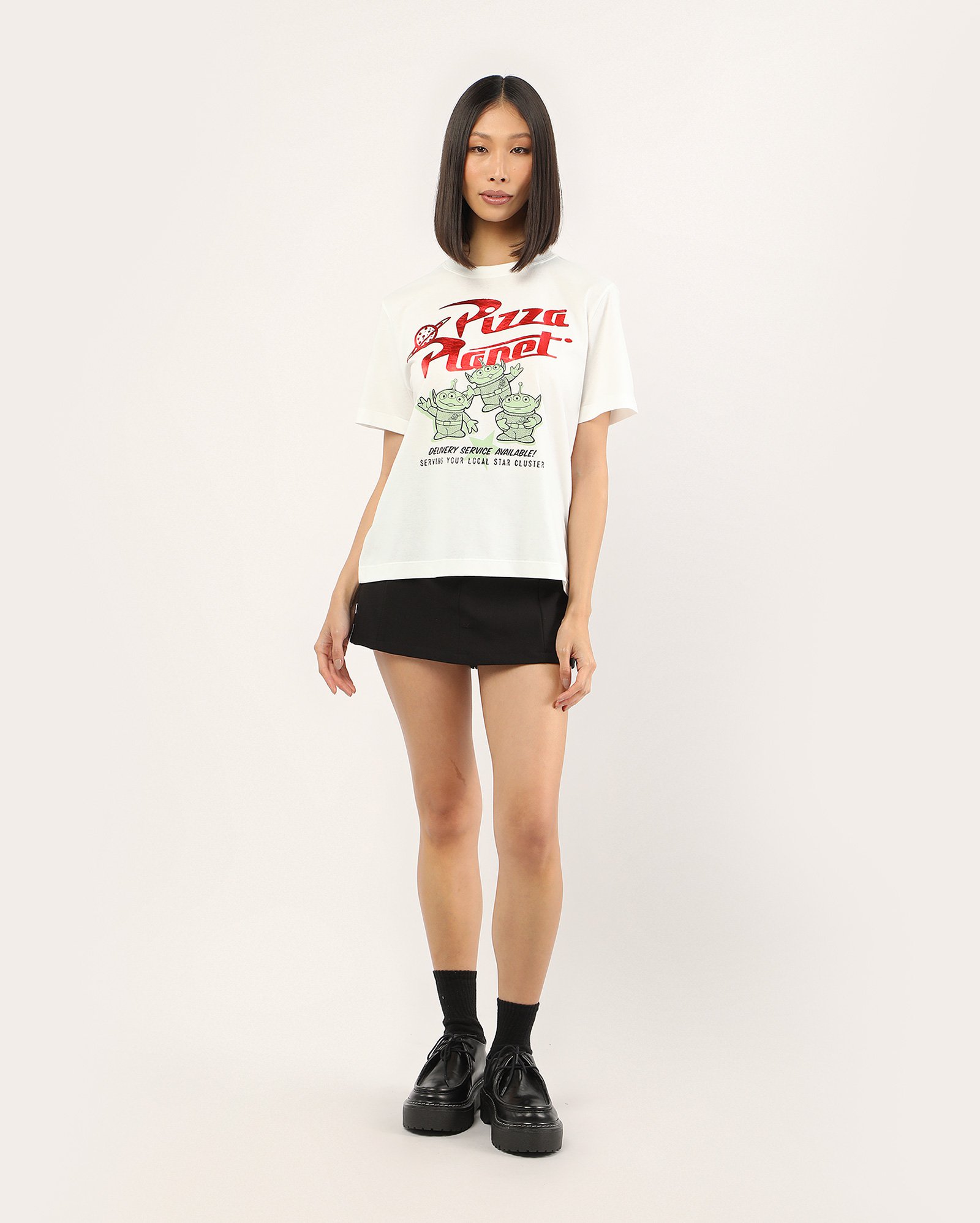 Riachuelo | Camiseta feminina Pizza Planet - branca | Disney