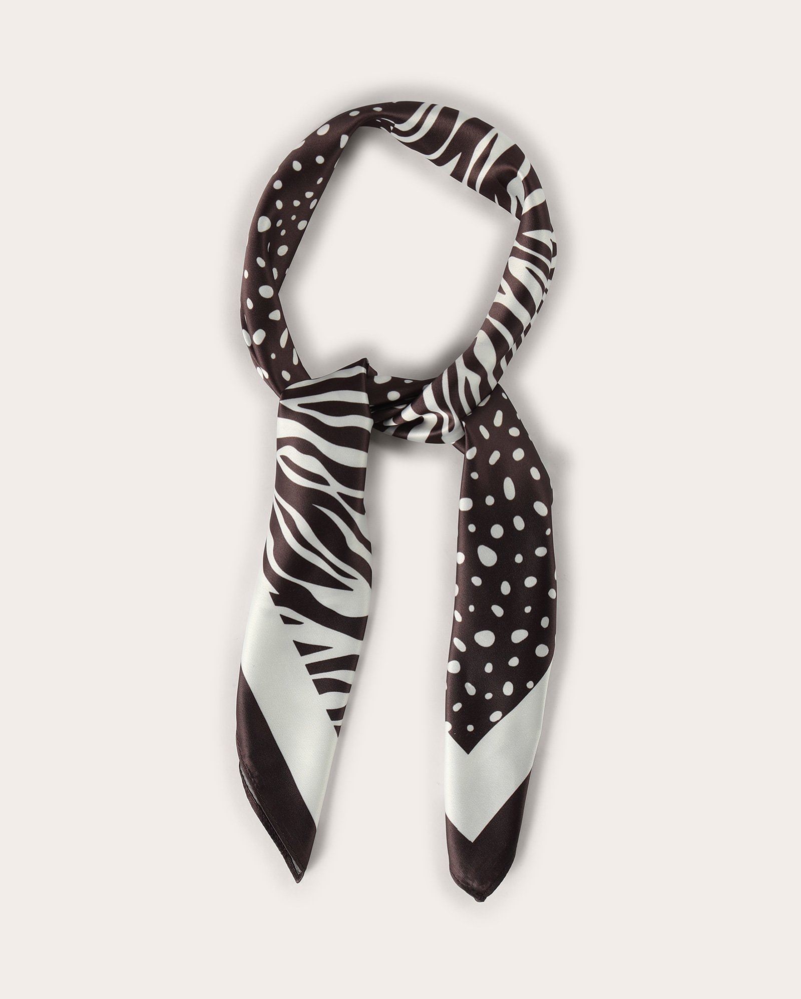 Riachuelo | Lenço feminino bandana zebra - marrom