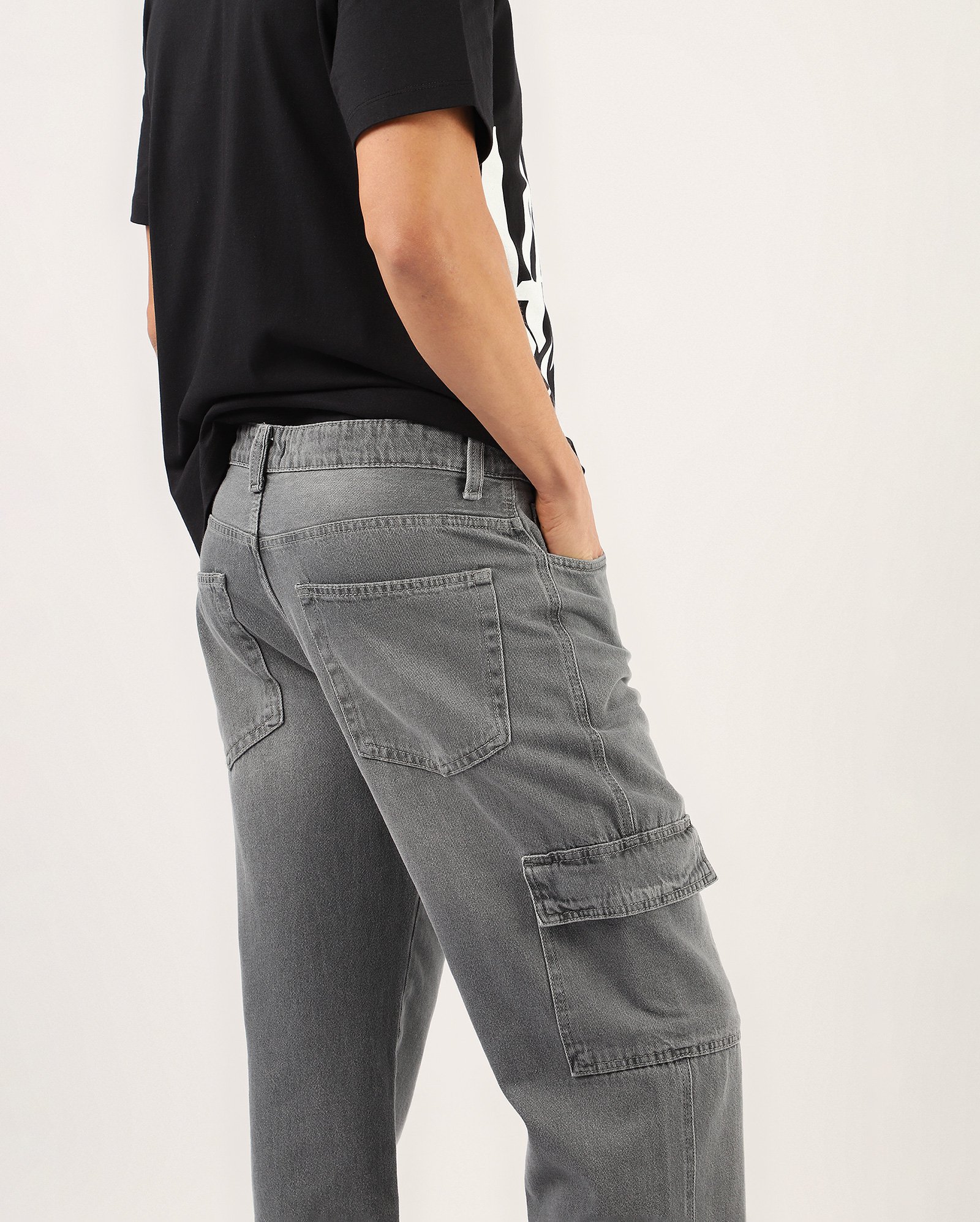 Riachuelo | Calça black jeans masculina reta cargo | Pool Jeans