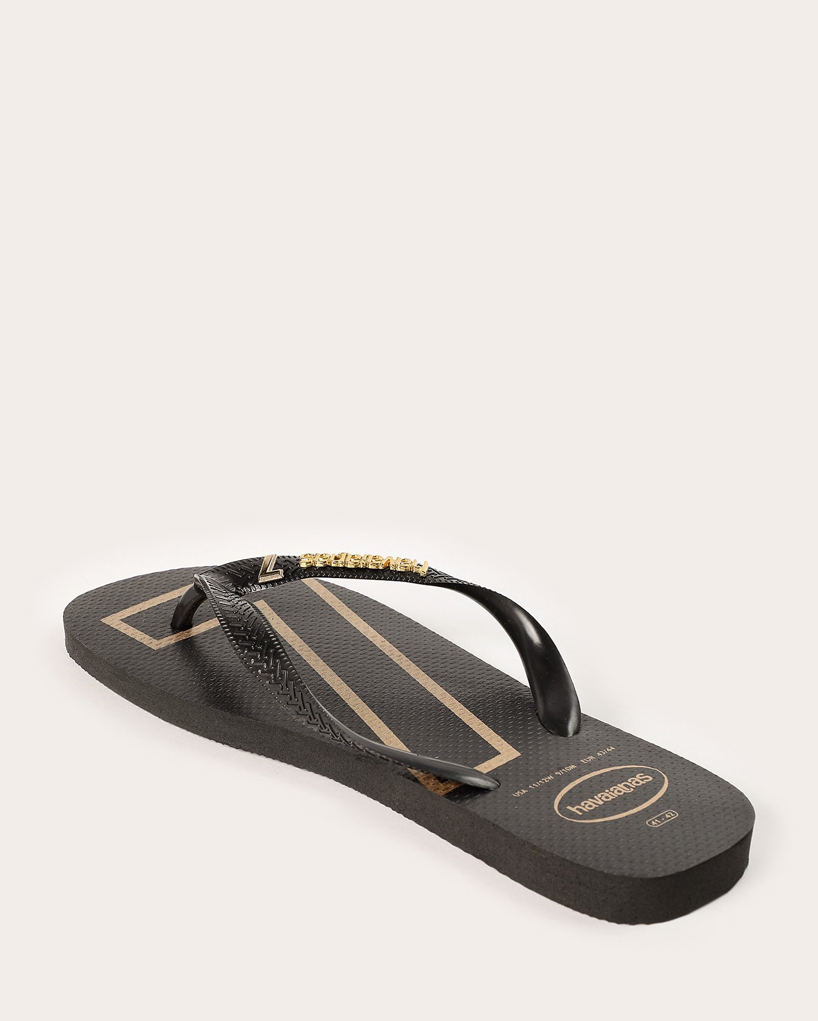 Riachuelo | Chinelo masculino Top Vini Jr Golden - preto | Havaianas