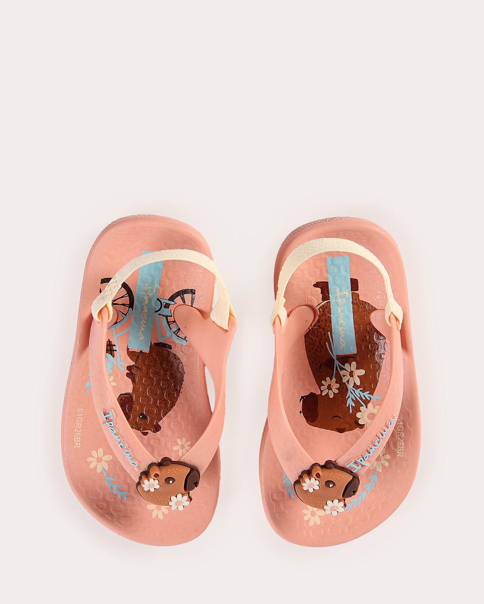 Riachuelo | Chinelo infantil capivara com elástico - rosa | Ipanema