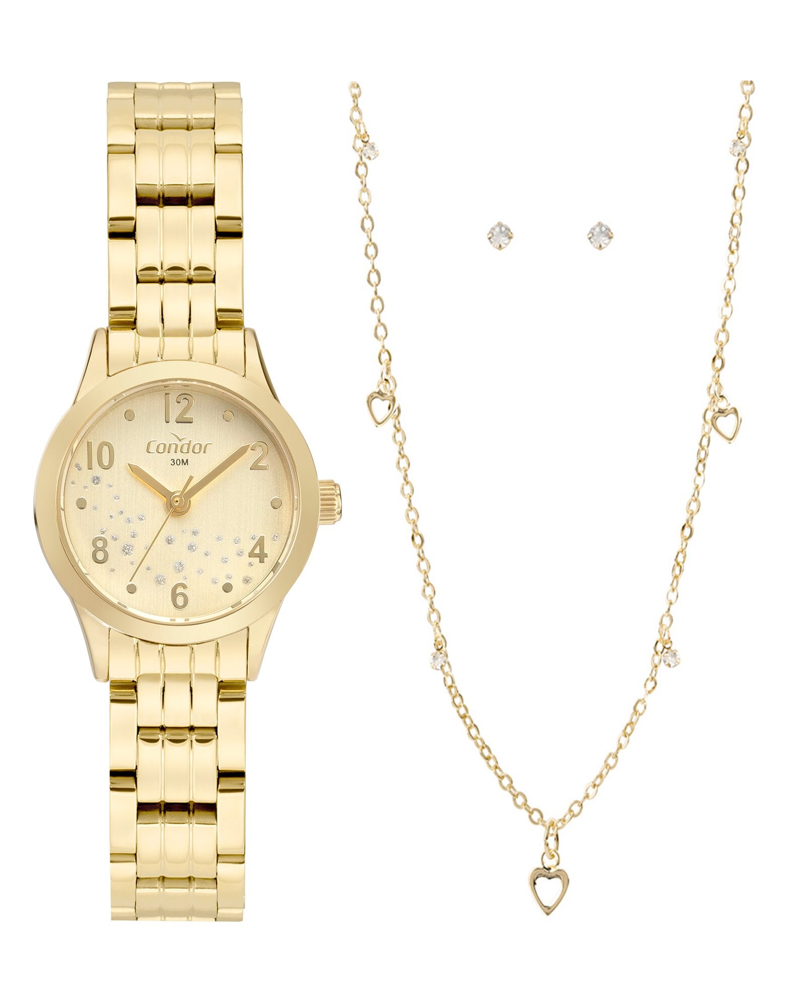 Riachuelo | Kit relógio analógico feminino CO2035NBJK4X + conjunto ...